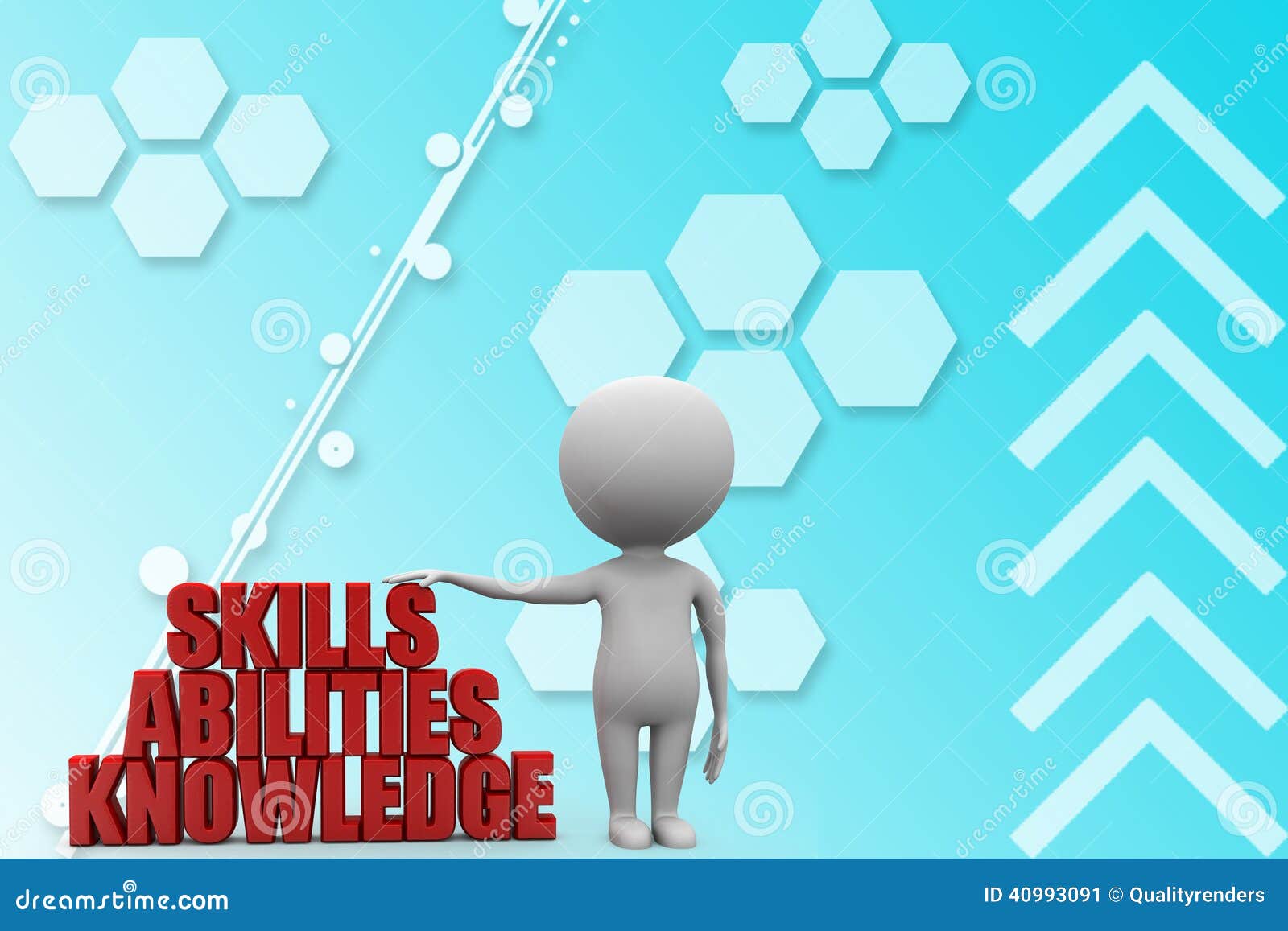 3d Man with Vision Strategy Knowledge Illustration Stock Illustration ...