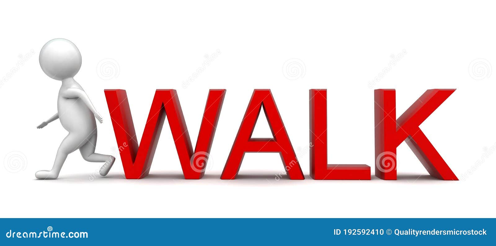 3d man walk - text concept stock illustration. Illustration of clipart ...