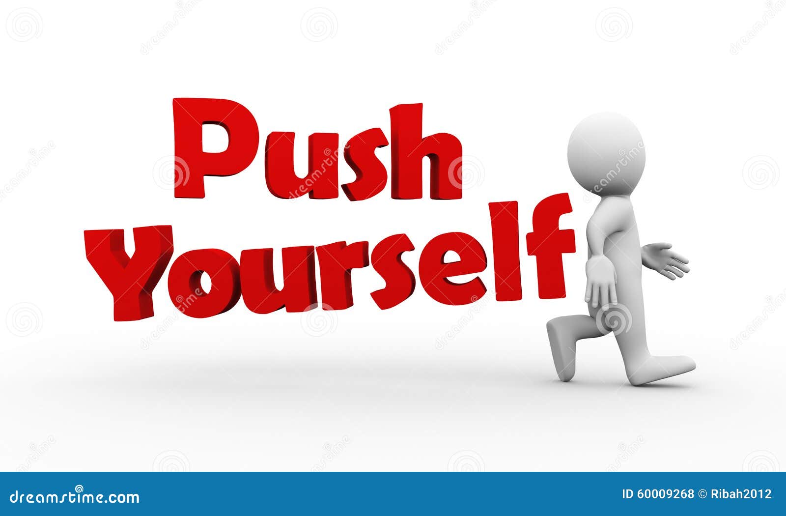3d Man Walking Push Yourself Stock Illustration - Illustration of ... 3d Man Walking Push Yourself Stock Illustration - Illustration of ...