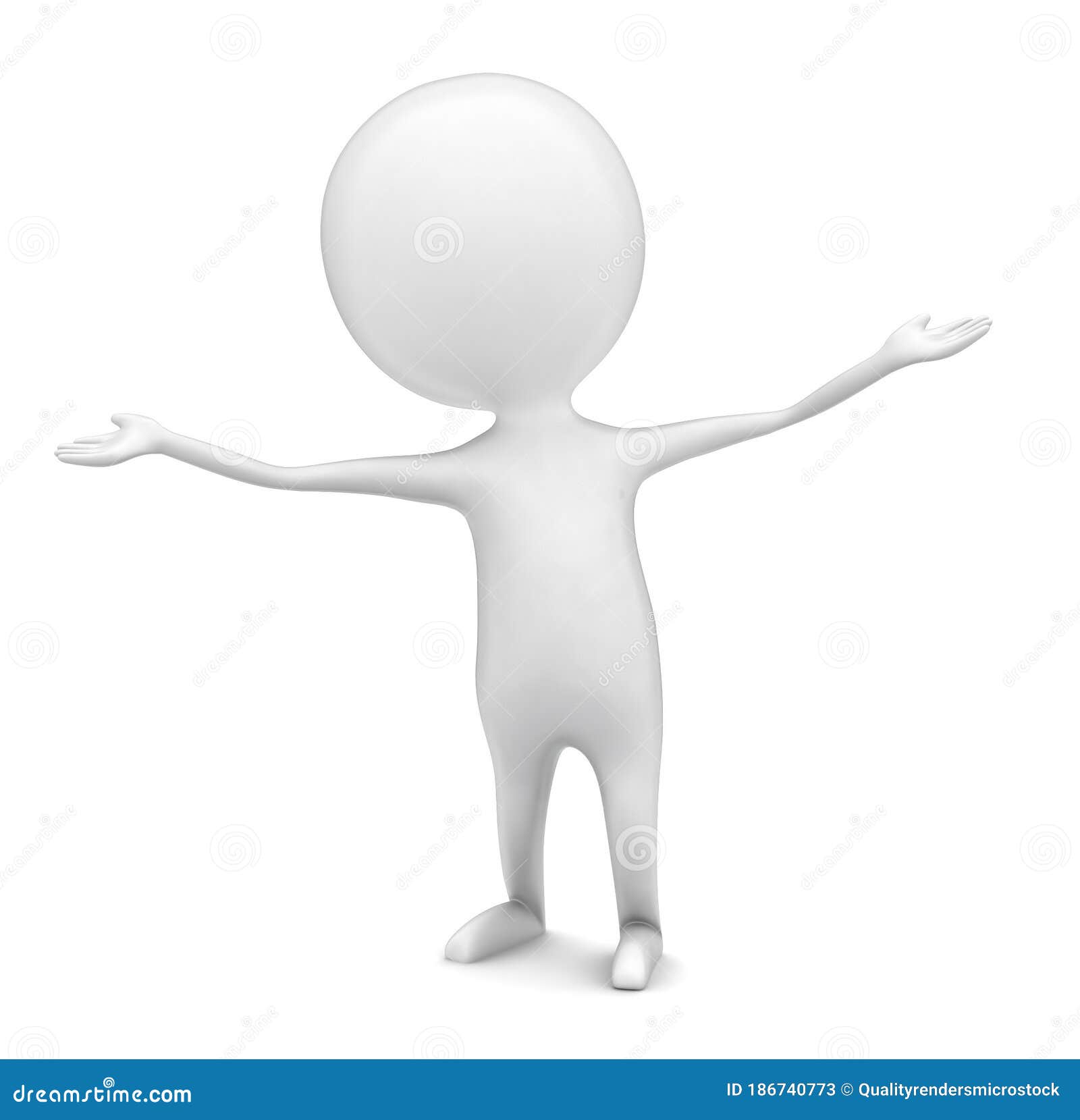 3d man welcoming concept stock illustration. Illustration of character ...