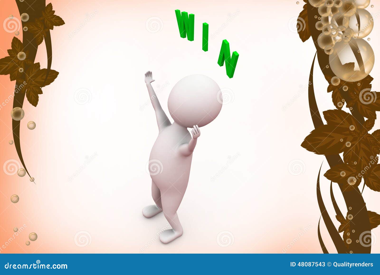 3d man win illustration stock illustration. Illustration of rendering ...