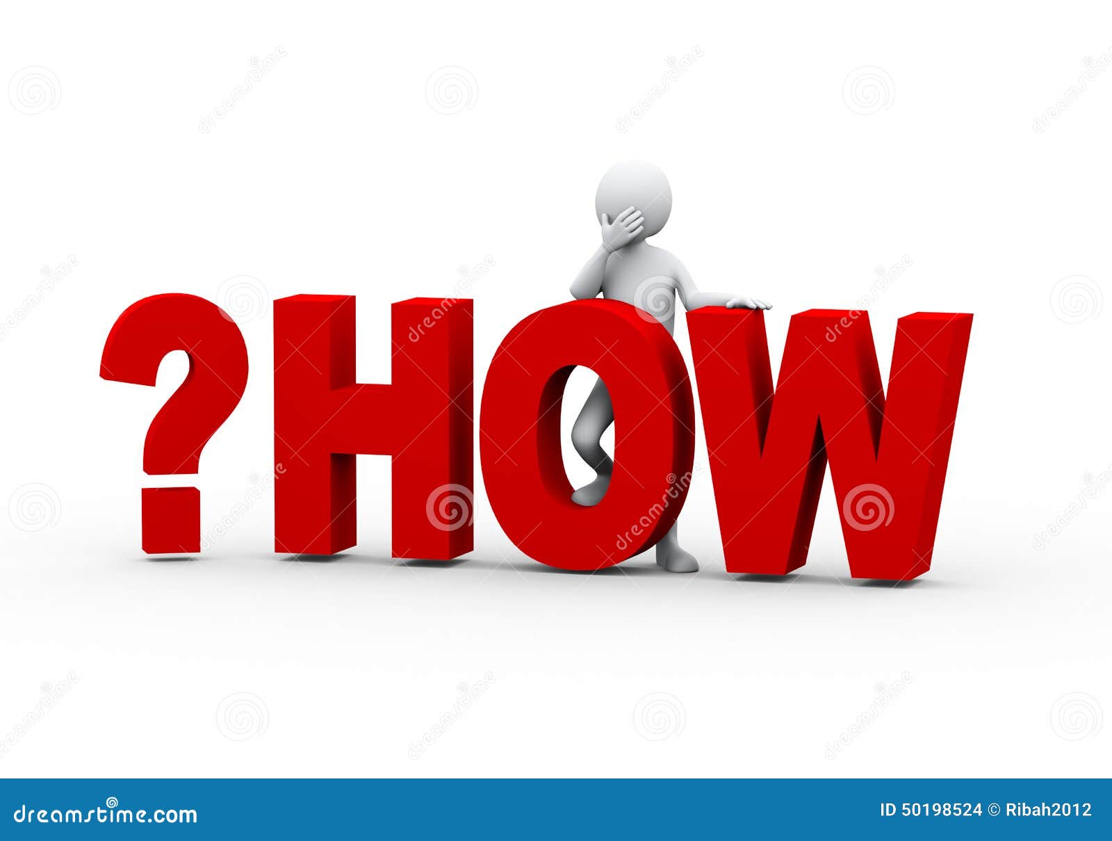 3d man with word how stock illustration. Illustration of male - 50198524