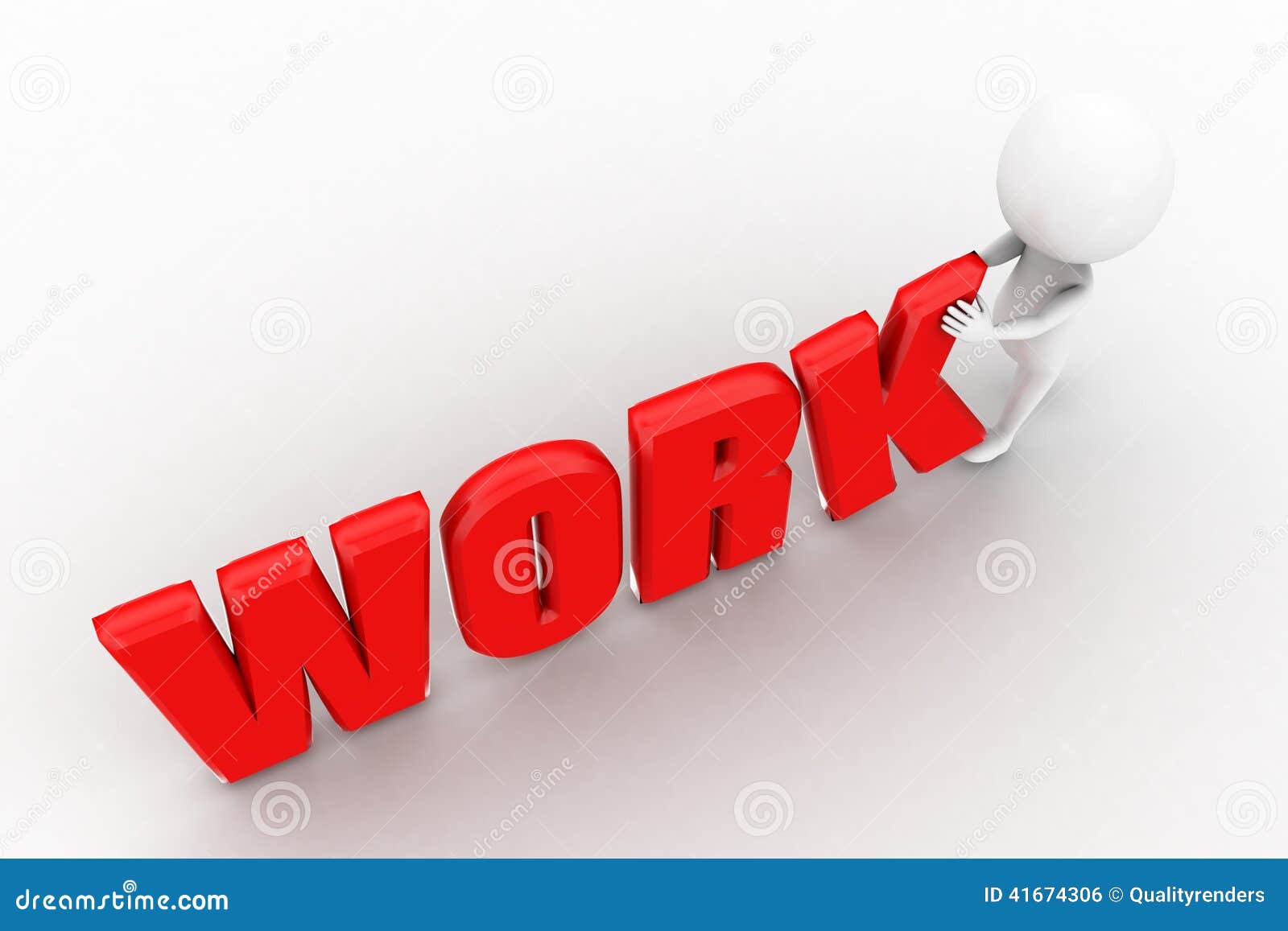 3d man work concept stock illustration. Illustration of industry - 41674306
