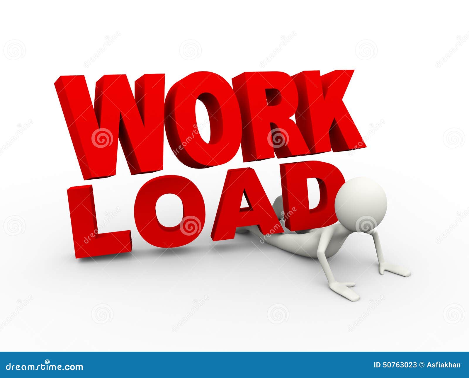 3d Man Work Load Burden Concept Stock Illustration Illustration Of Manager Problem 50763023