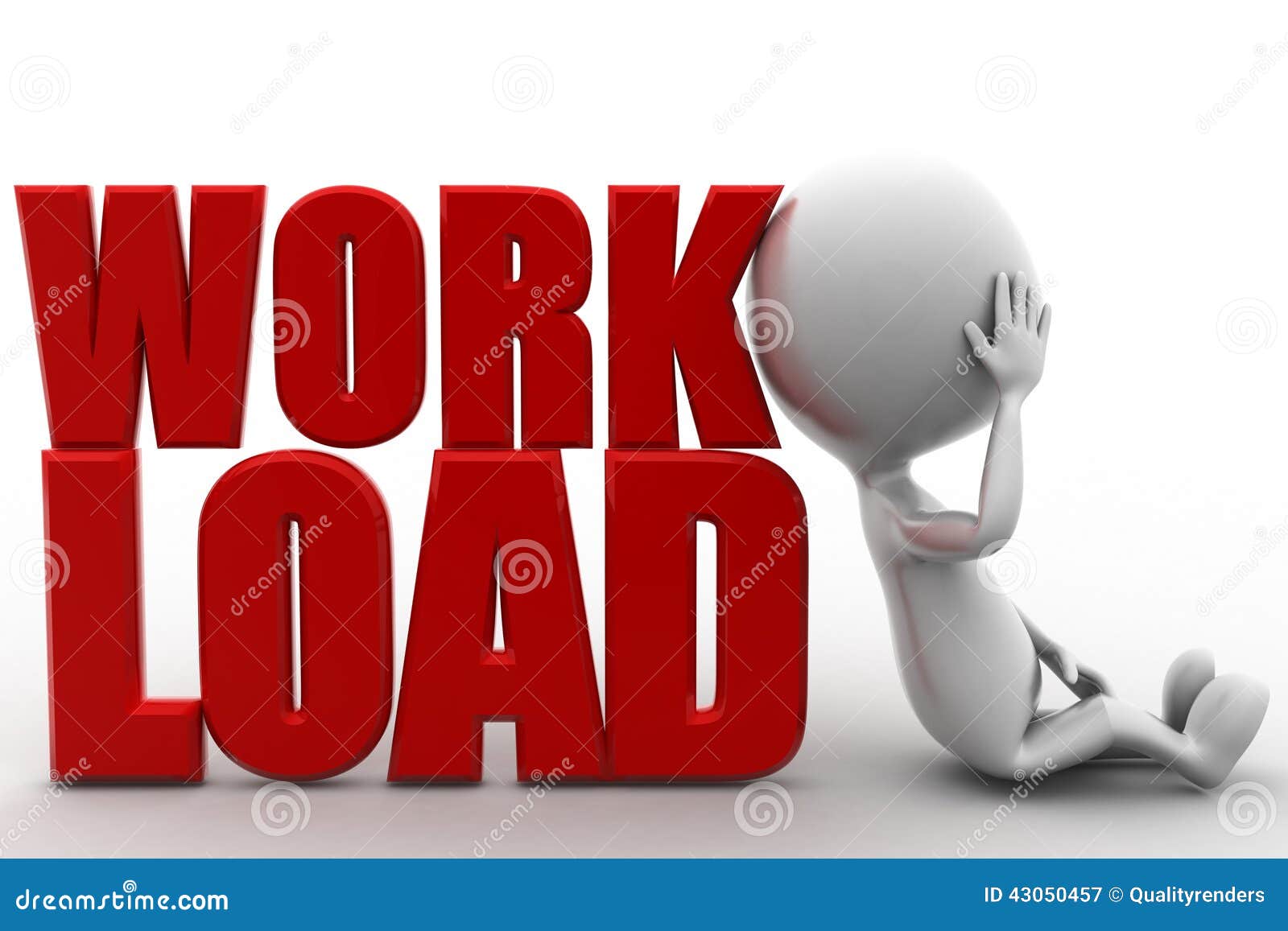 3d man work load concept stock illustration. Illustration of view ...