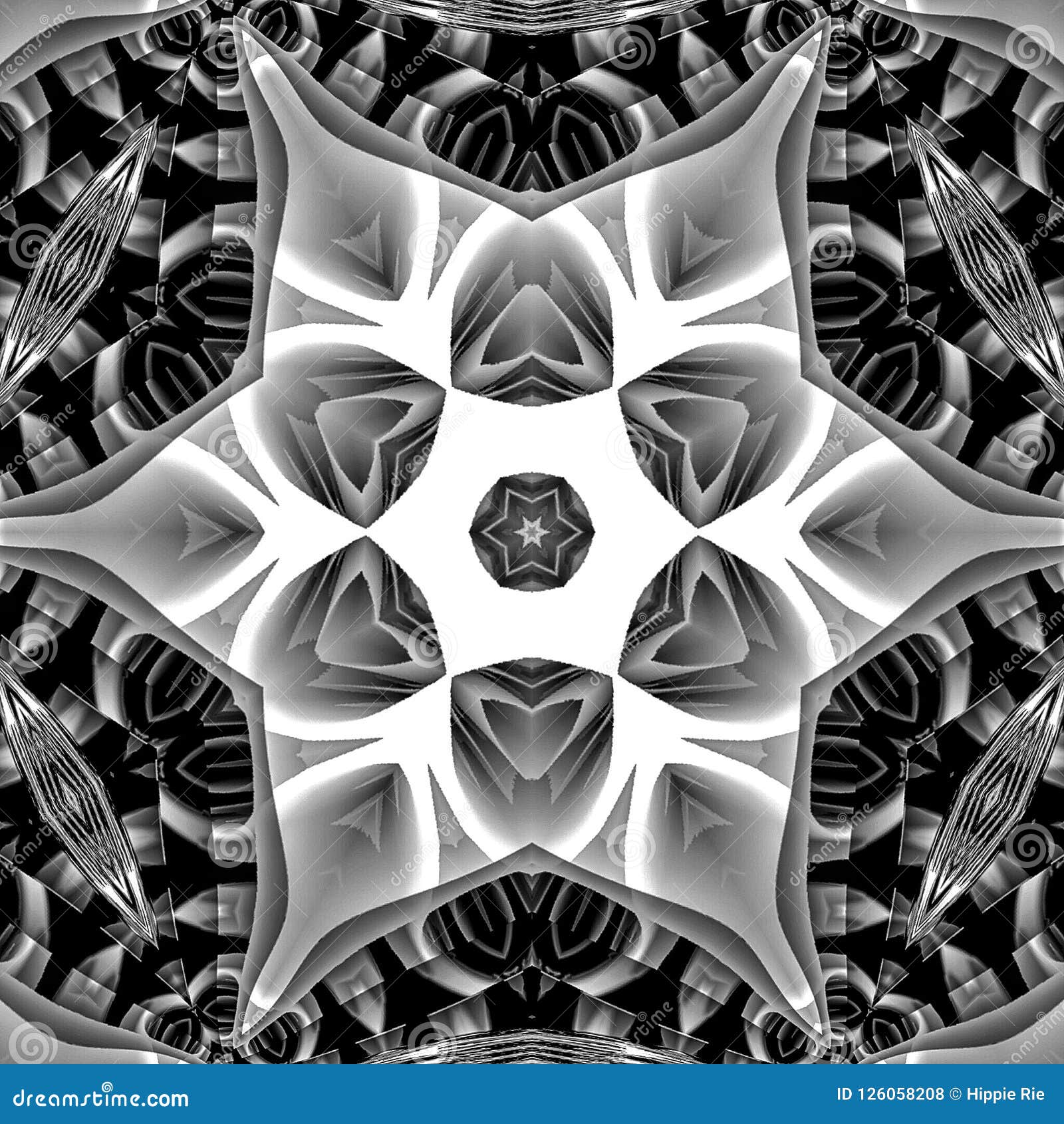 3d Greyscale Mandala Stock Illustrations – 19 3d Greyscale Mandala ...