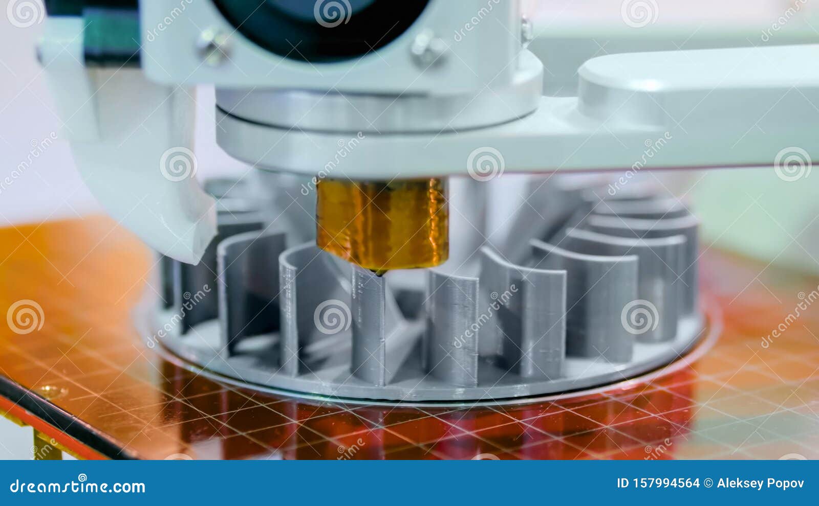 3D Manufacturing Printer during Work Stock Photo - Image of modern ...