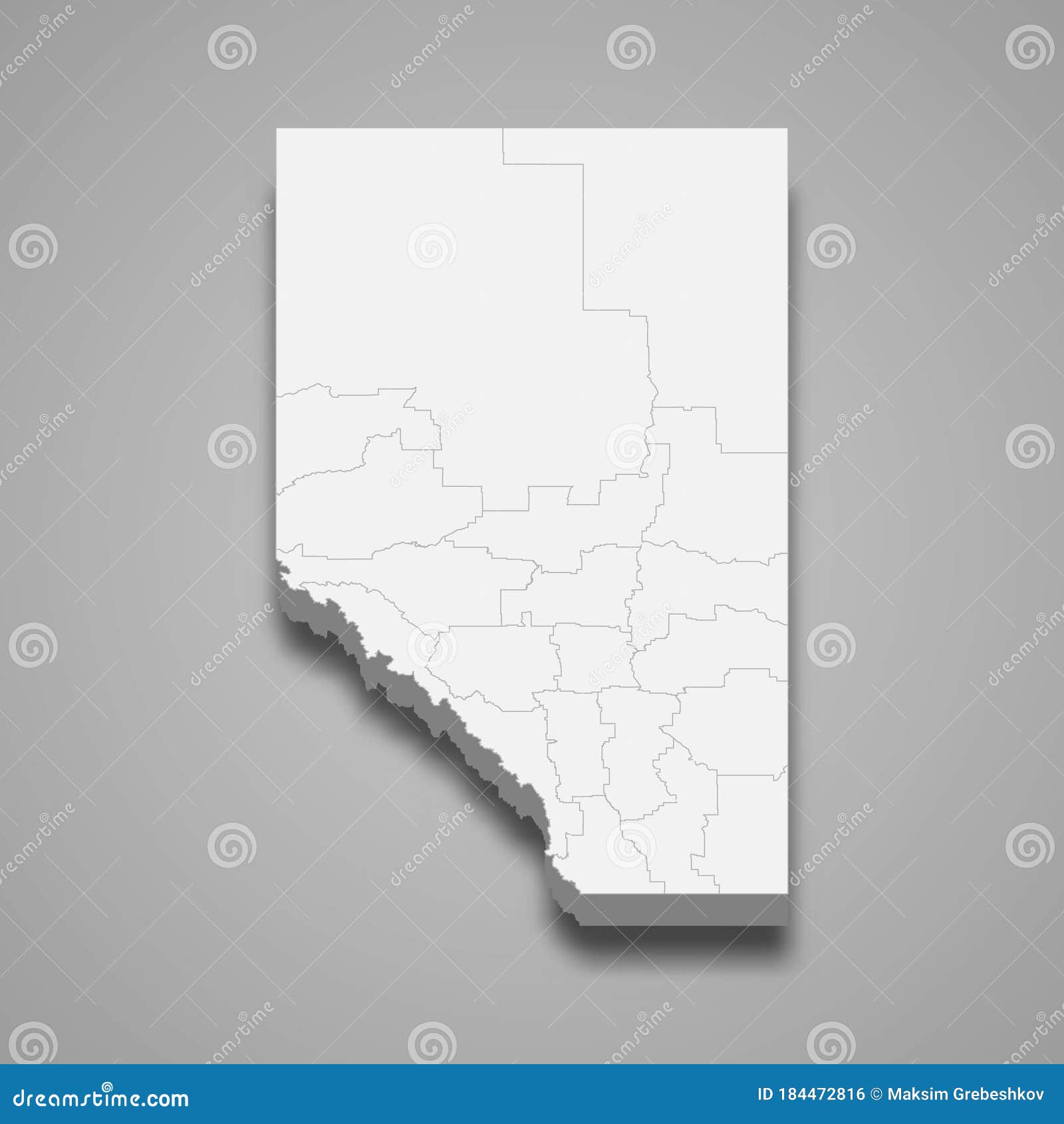 3d Map Province of Canada Template for Your Design Stock Illustration ...