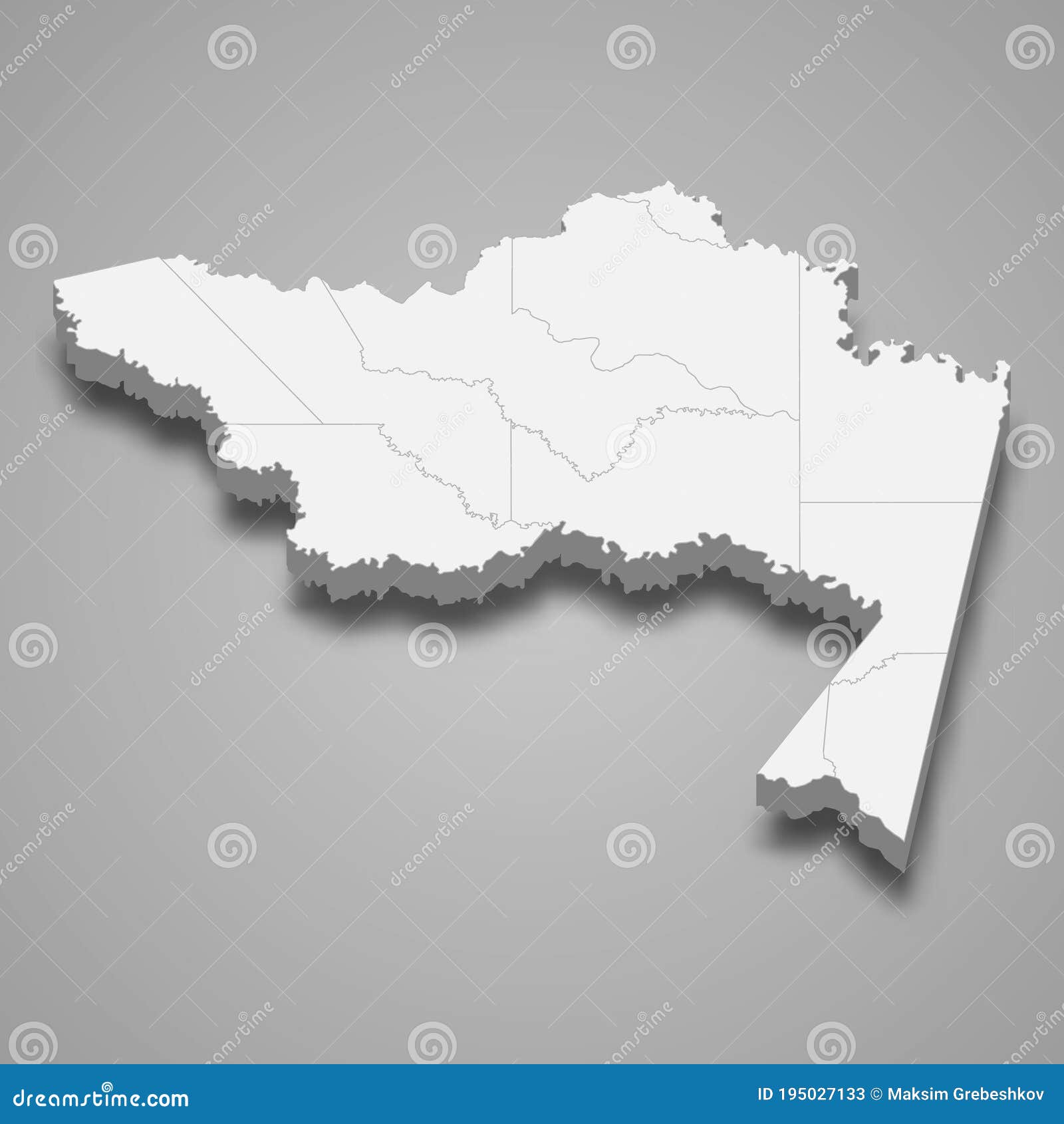 3d Map of Amazonas is a Department of Colombia Stock Illustration ...