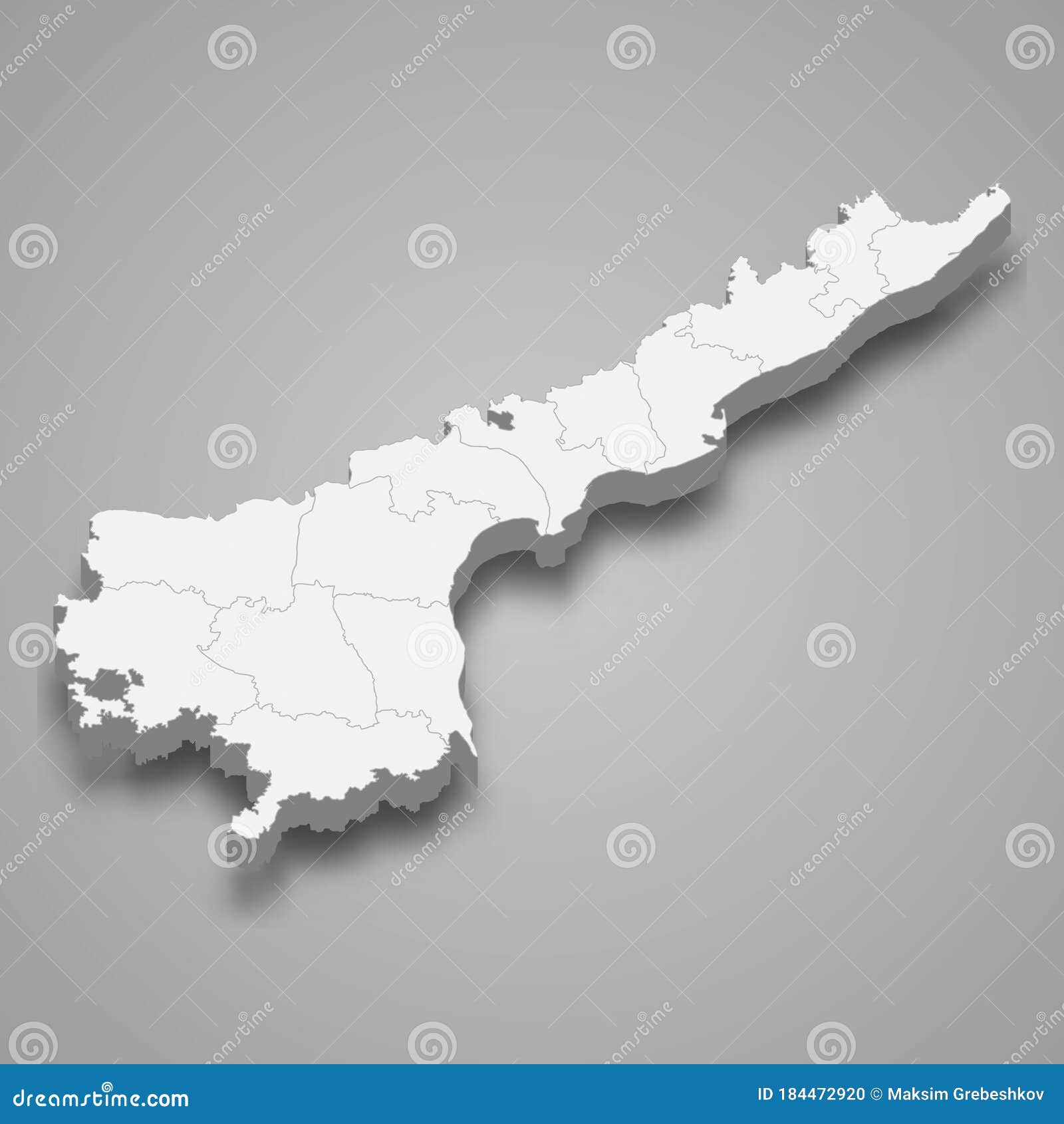 3d Map State of India Template for Your Design Stock Illustration ...
