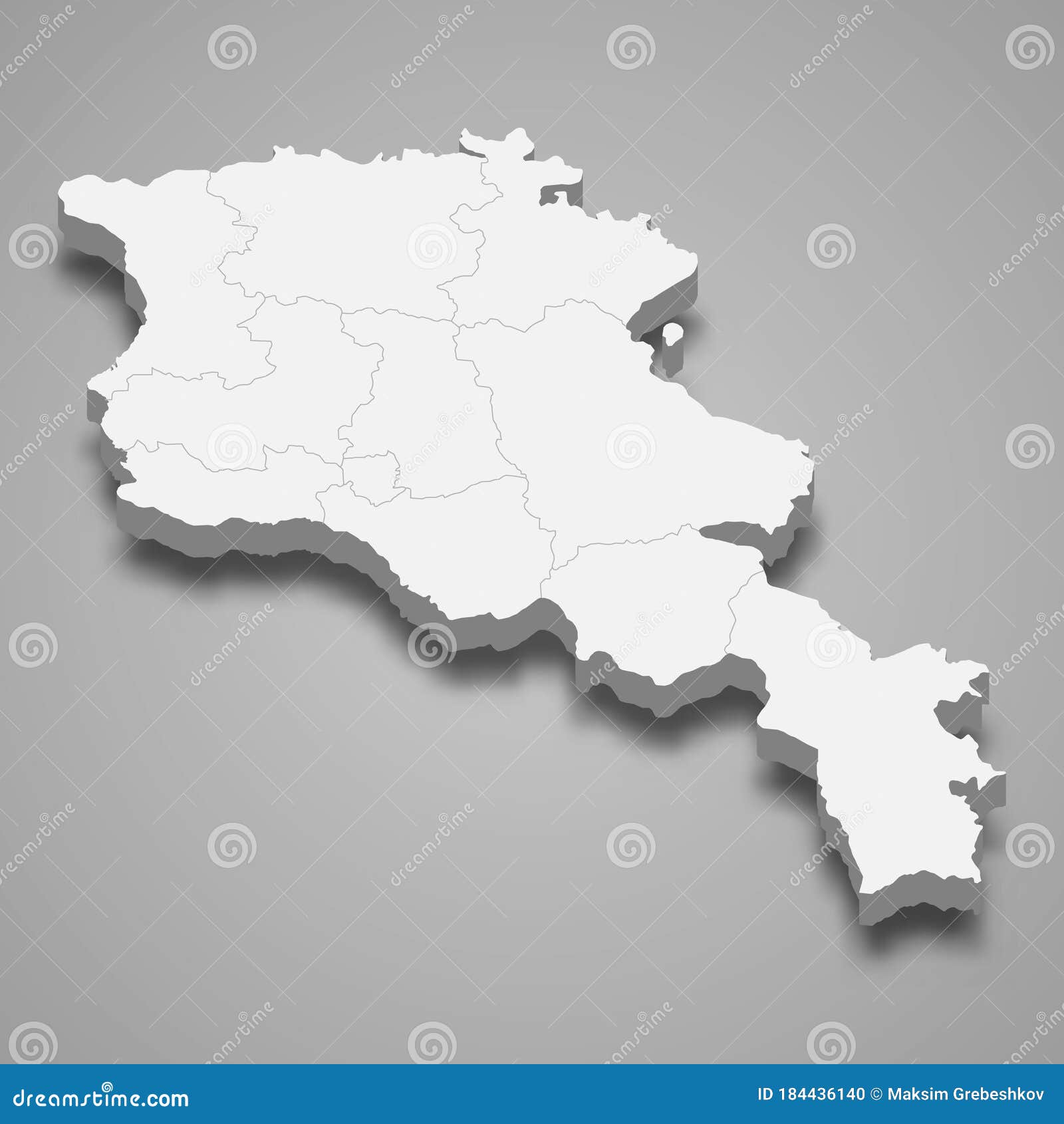 3d Map with Borders Template for Your Design Stock Illustration ...