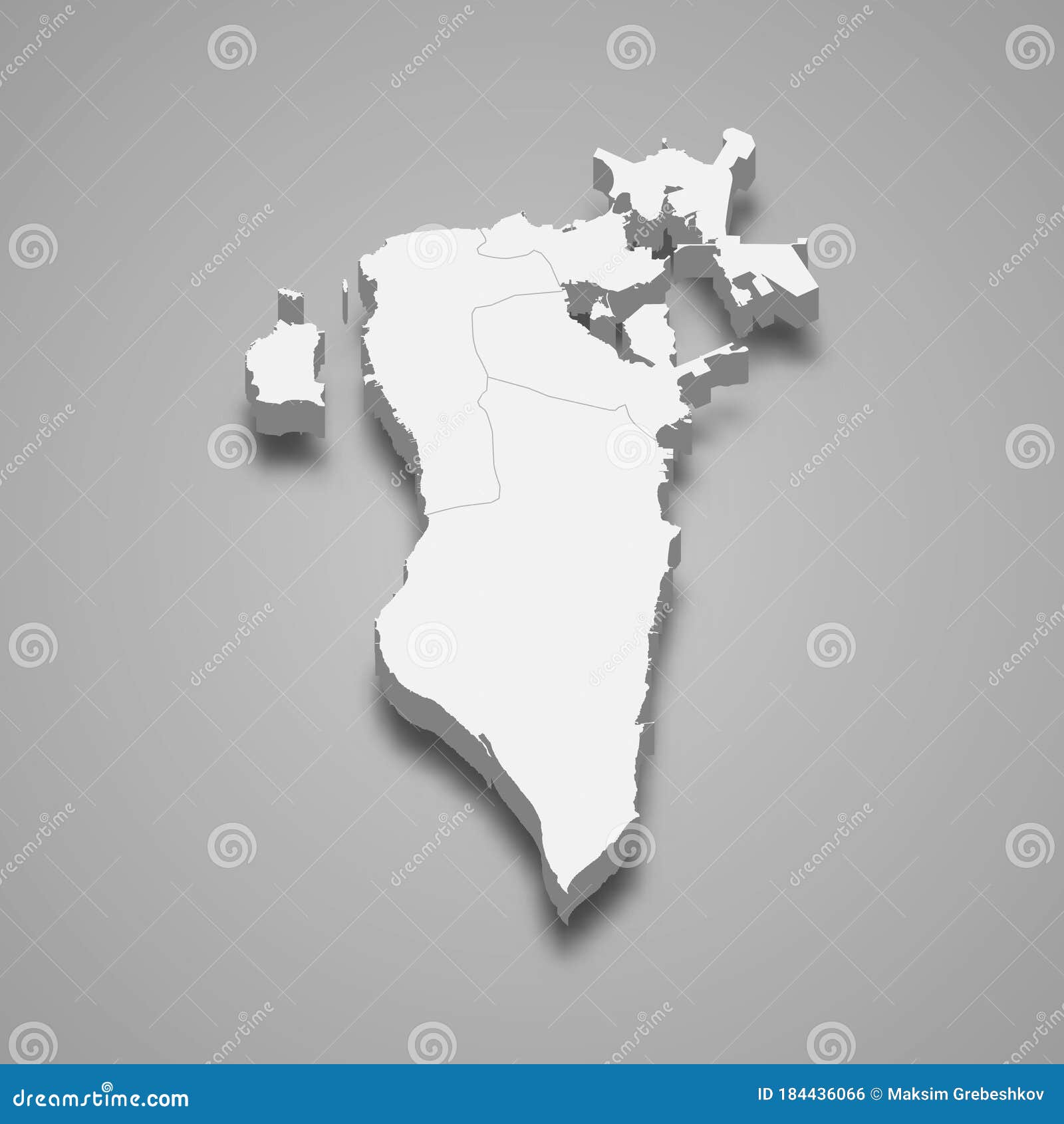 3d Map with Borders Template for Your Design Stock Illustration ...