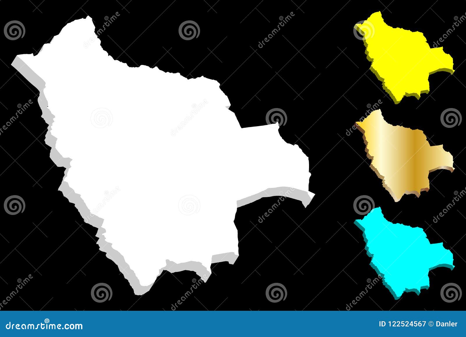 Bolivia Map - Plurinational State Of Bolivia Cartoon Vector ...