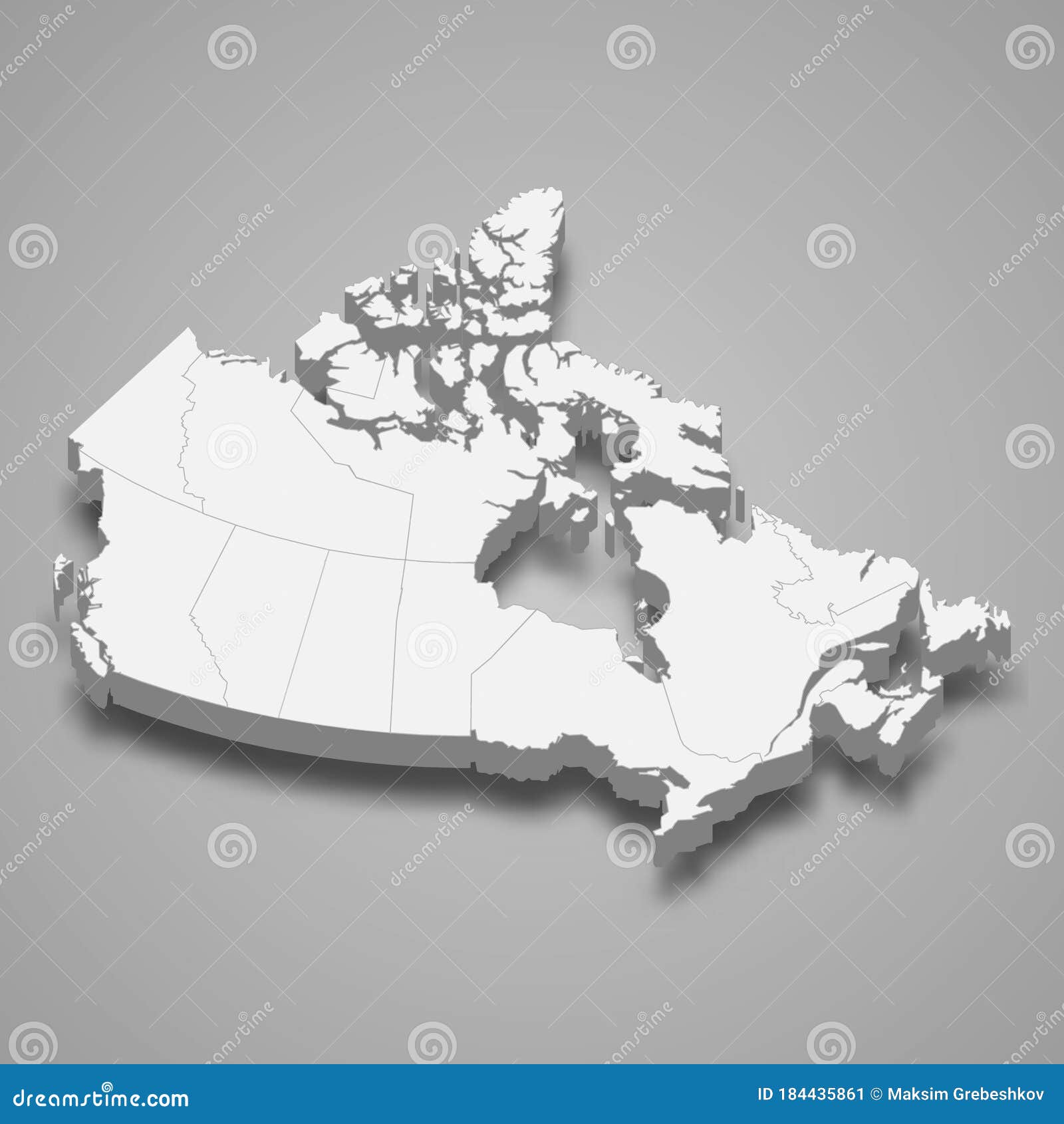 3d Map with Borders Template for Your Design Stock Illustration ...