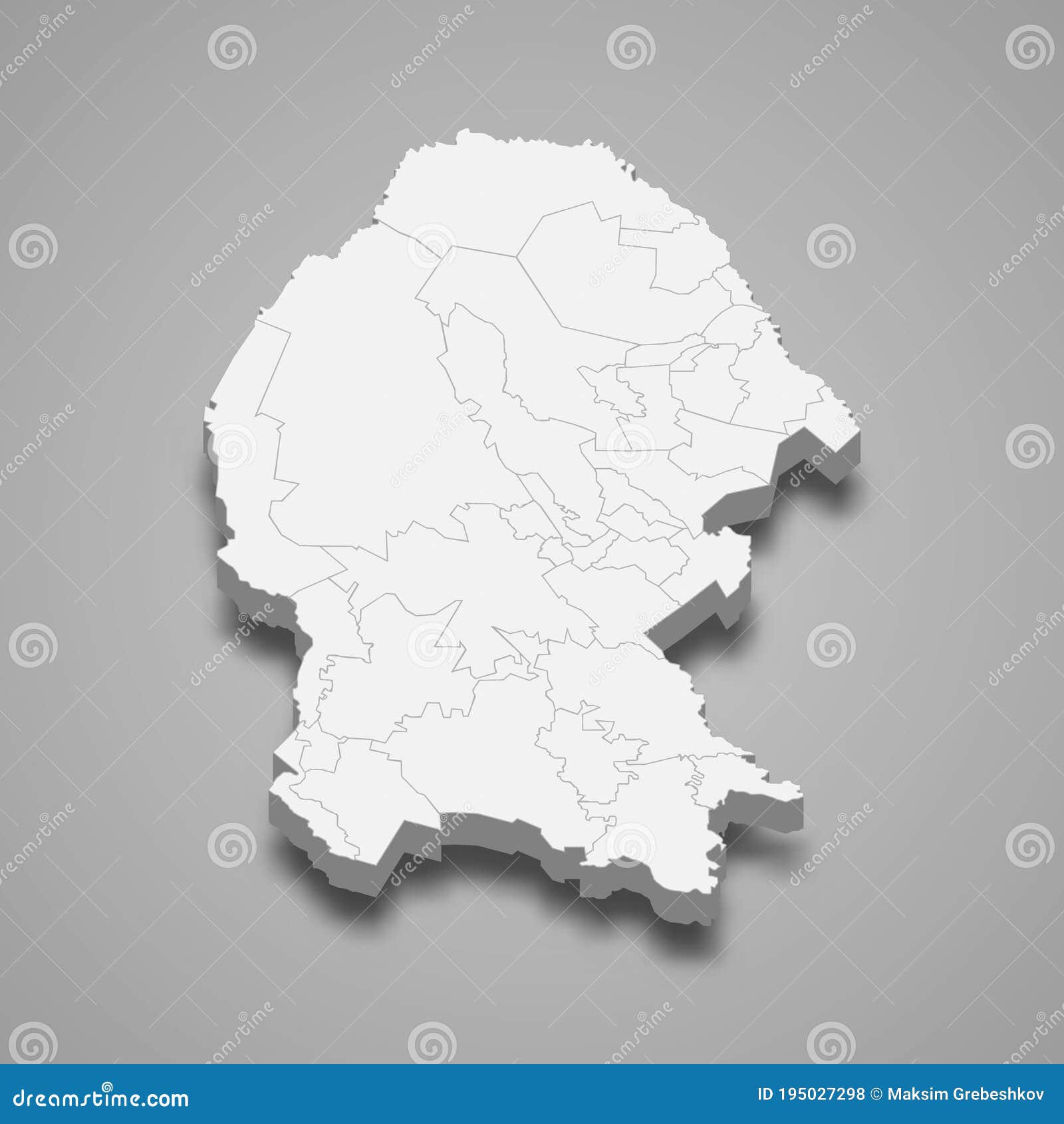 3d Map of Coahuila is a State of Mexico Stock Illustration ...