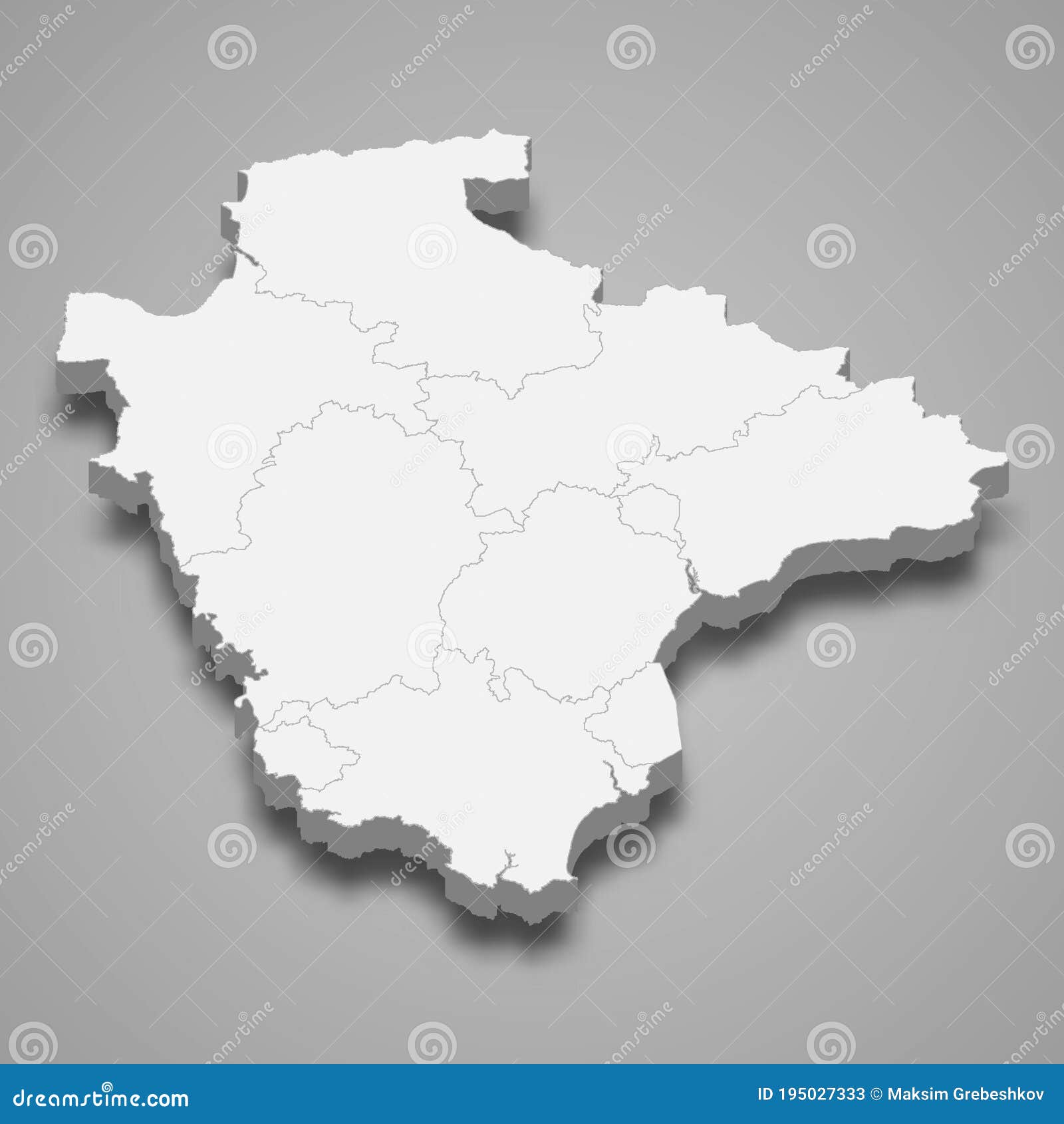 3d Map of Devon is a Ceremonial County of England Stock Illustration ...