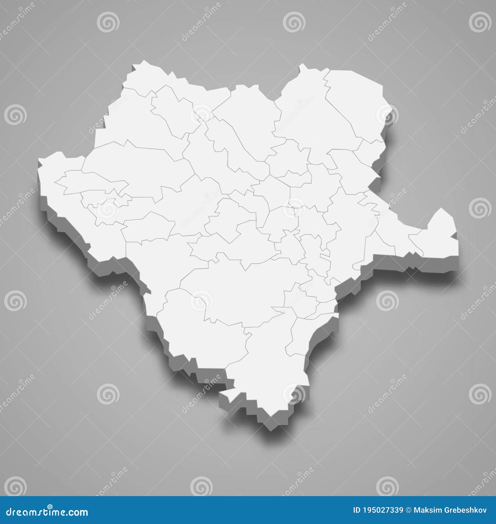 3d Map of Durango is a State of Mexico Stock Illustration ...