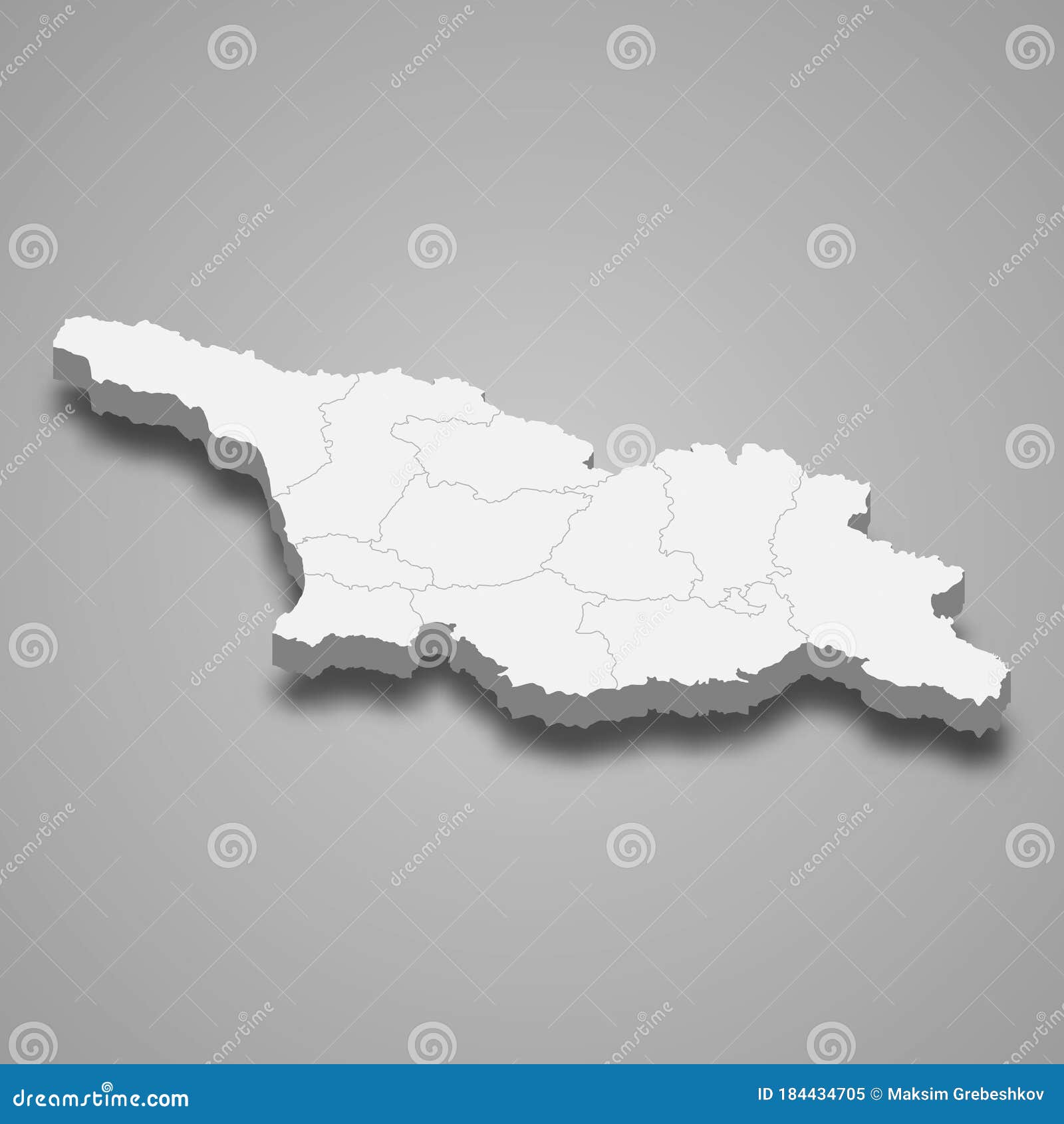 3d Map with Borders Template for Your Design Stock Illustration ...