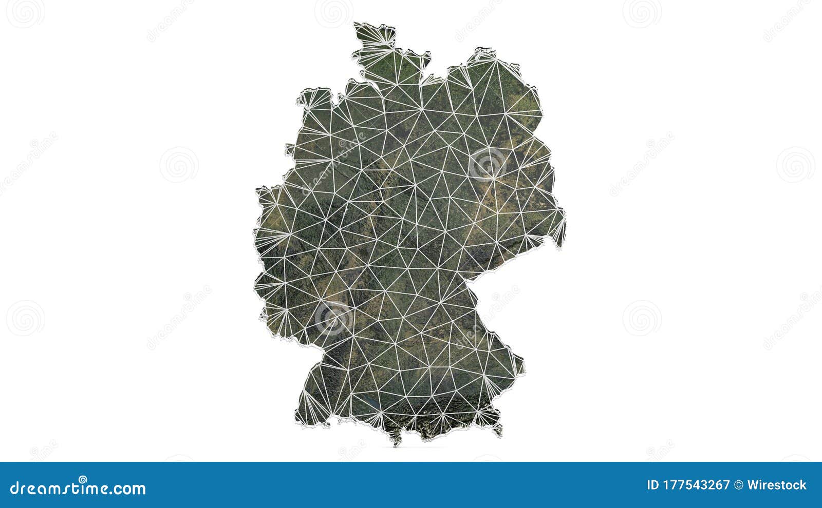 A 3D Map Of Germany. Map Of Germany Land Border With Flag. Germany Map ...