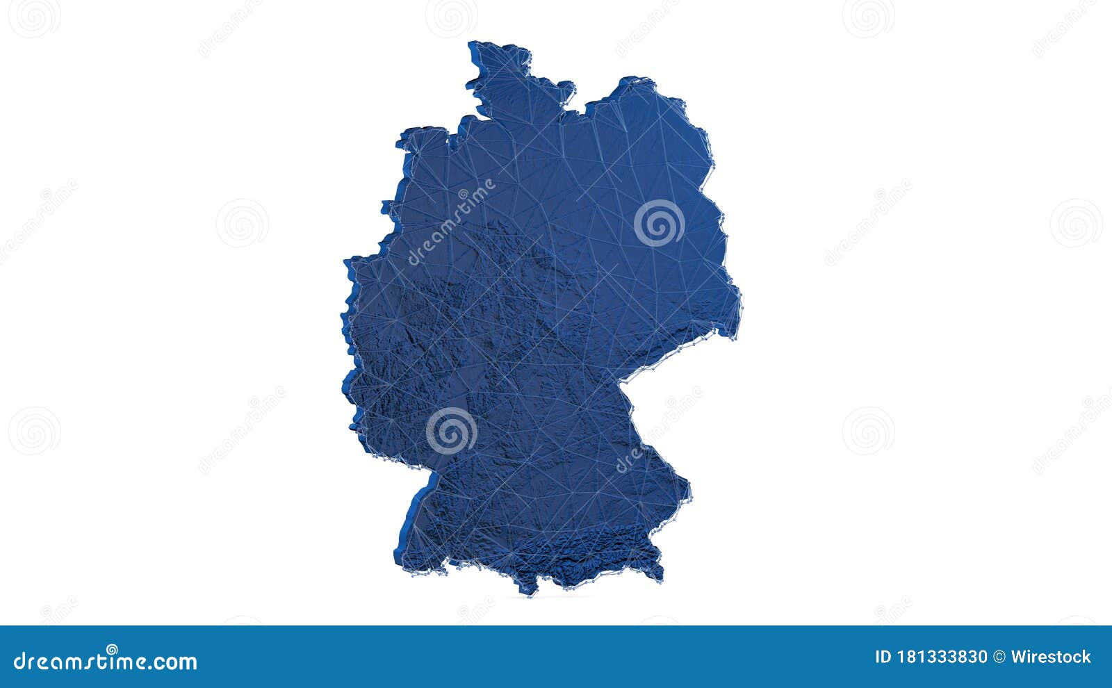 A 3D Map of Germany. Map of Germany Land Border with Flag Stock ...