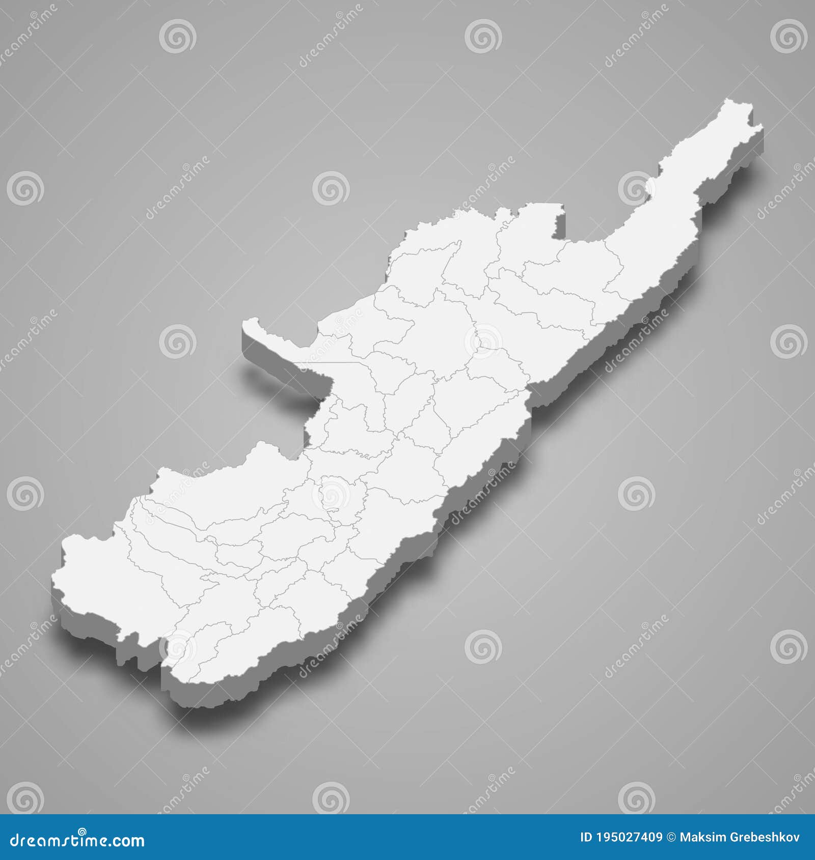 3d Map of Huila is a Department of Colombia Stock Illustration ...