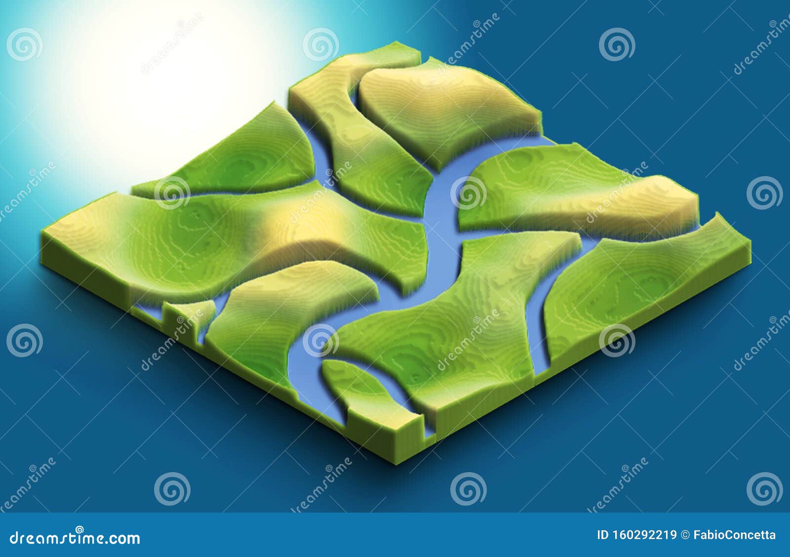 3d Isometric Terrain Water Stock Illustrations – 96 3d Isometric ...
