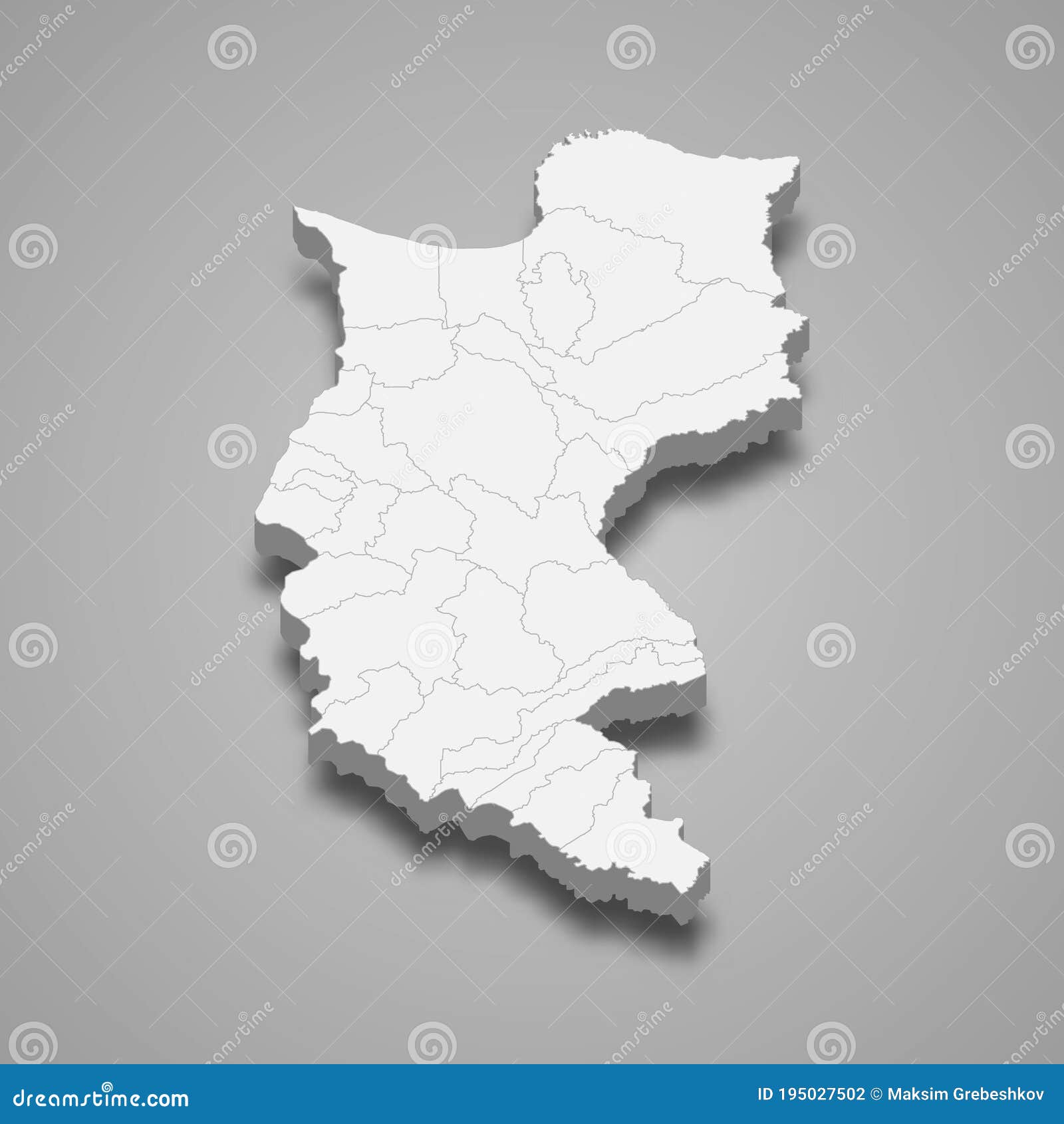 3d Map of Magdalena is a Department of Colombia Stock Illustration ...