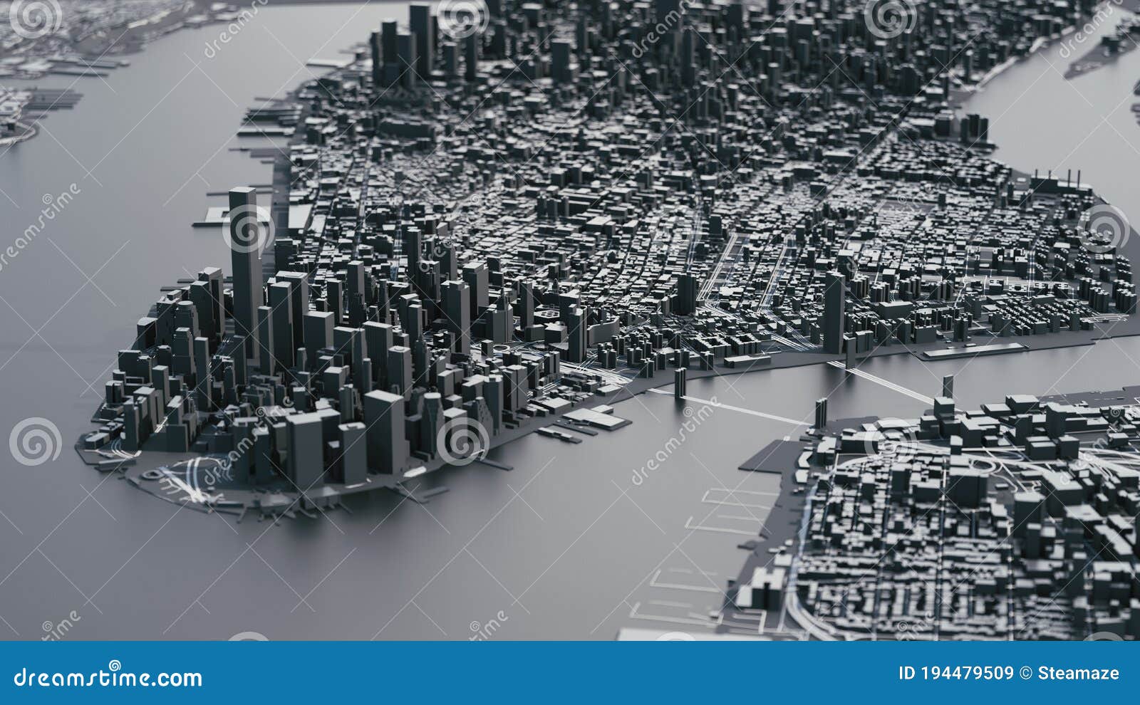 New York city 3d map. stock illustration. Illustration of manhattan ...