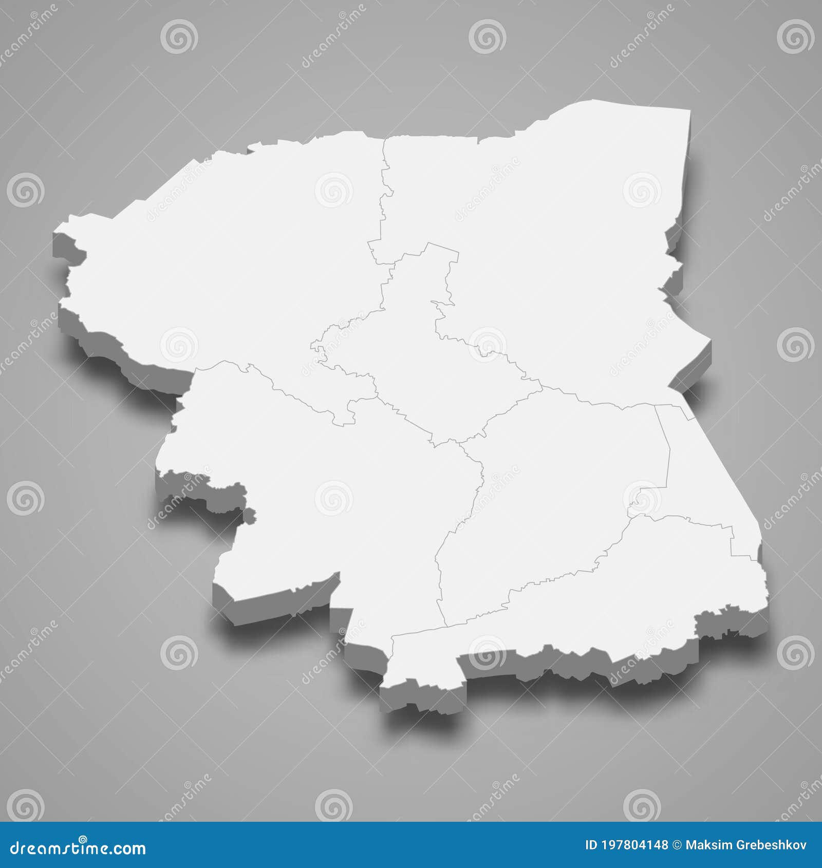 3d Map of Nakhon Pathom is a Province of Thailand Stock Illustration ...