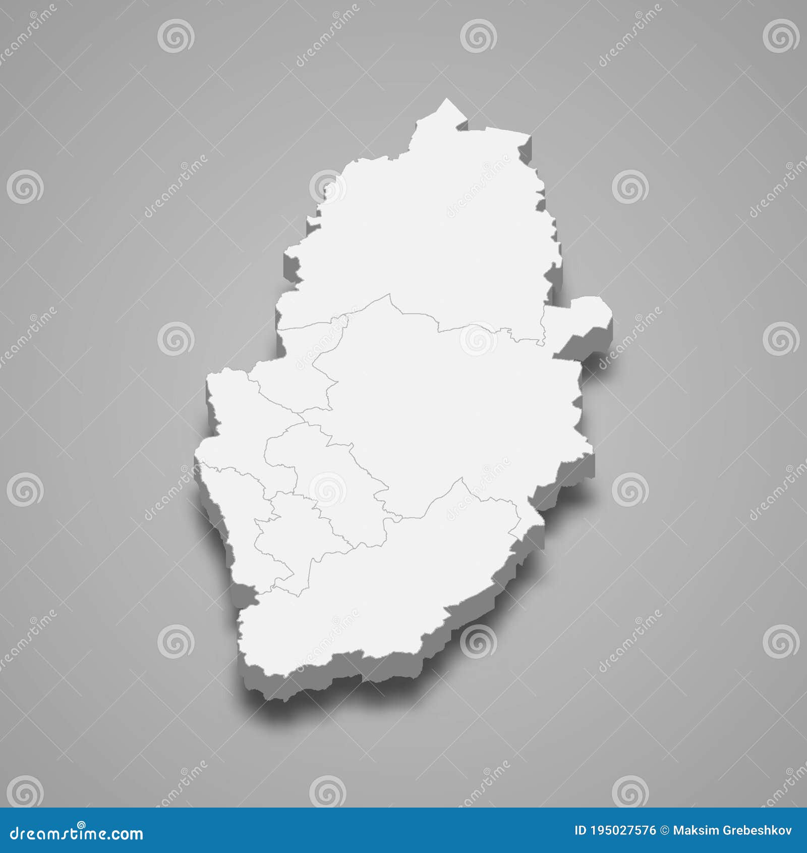 Nottinghamshire County Administrative Map Vector Illustration ...