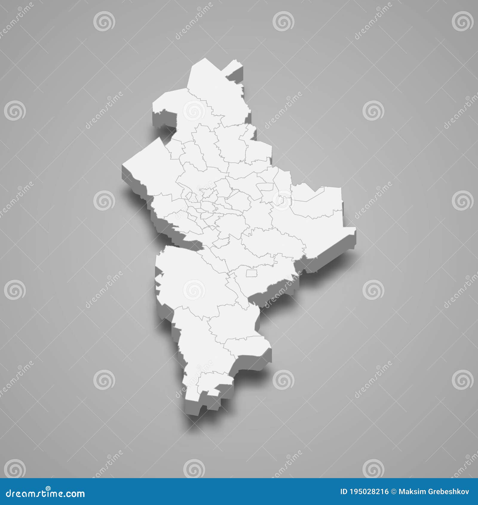 3d Map of Nuevo Leon is a State of Mexico Stock Illustration ...