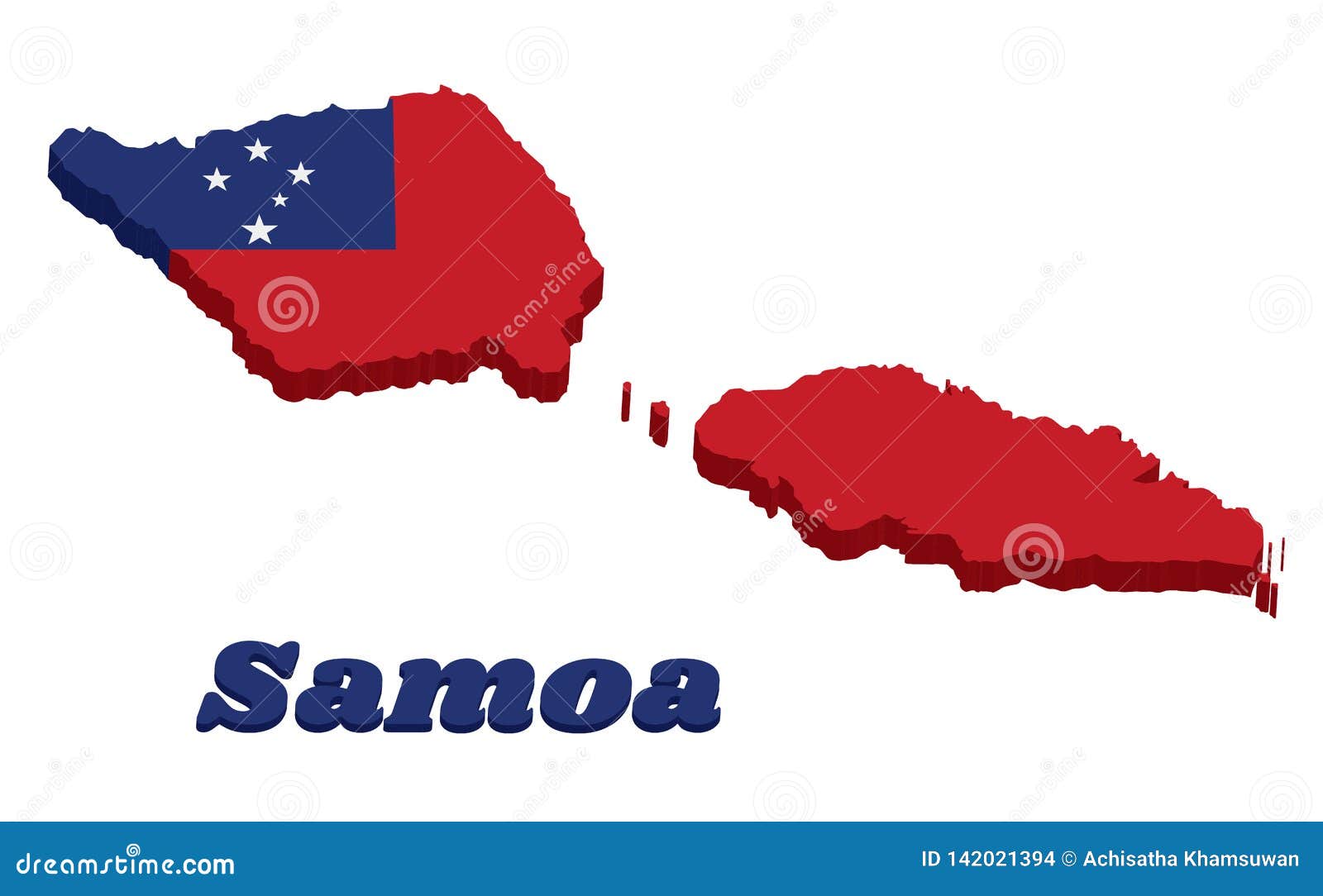 Outline Map Of Samoa With Districts With Regions In Black Background ...