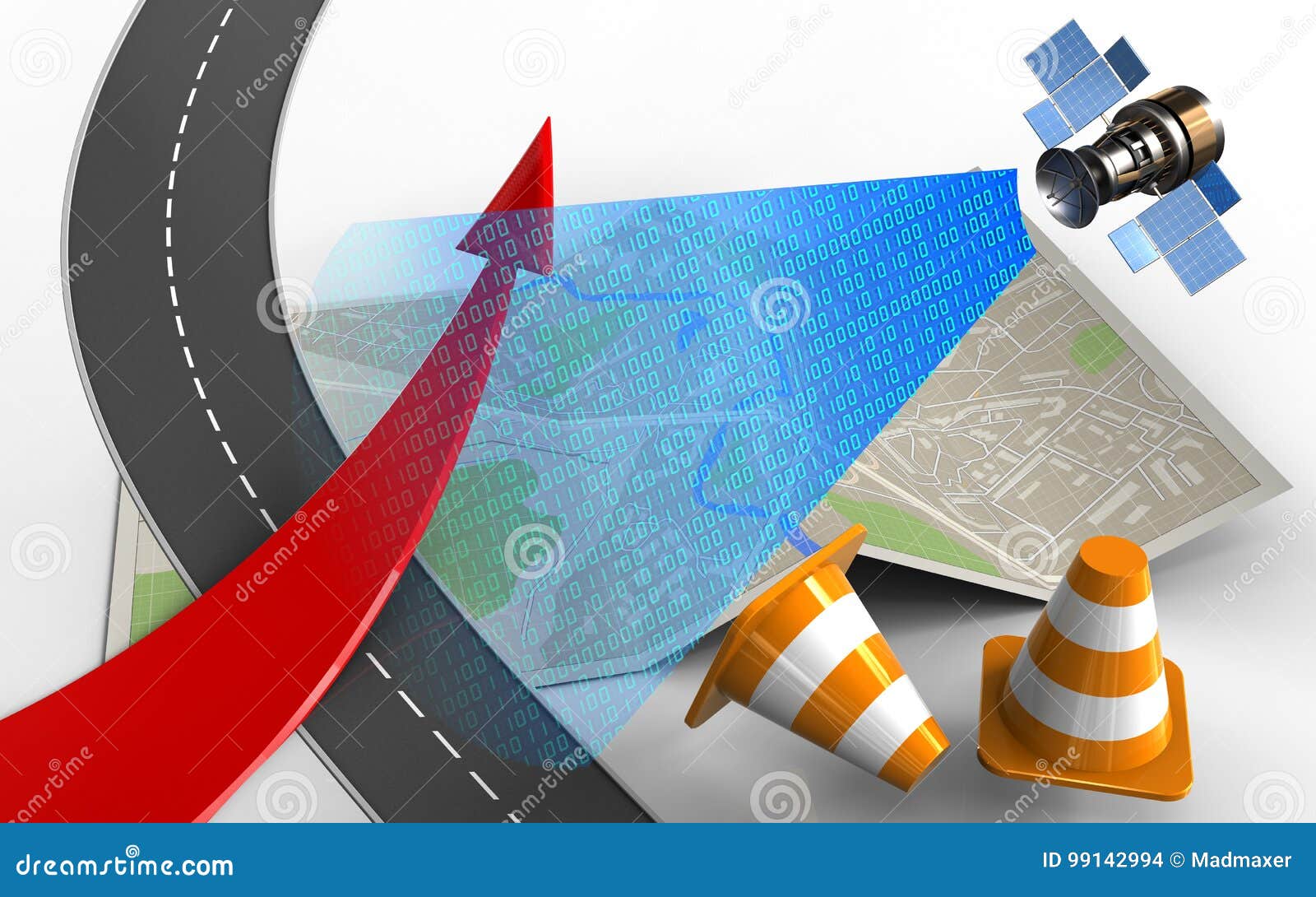 3d map paper stock illustration. Illustration of global - 99142994
