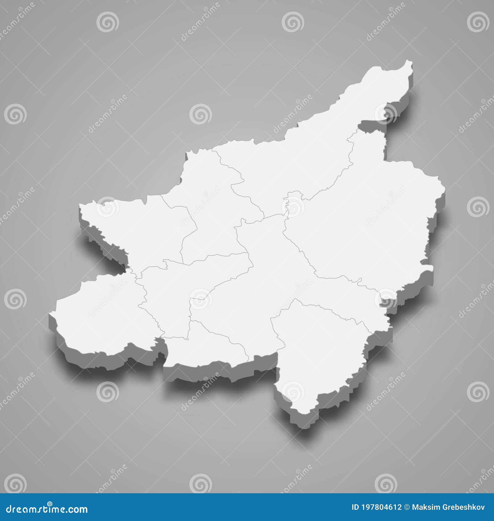 3d Map of Phitsanulok is a Province of Thailand Stock Illustration ...