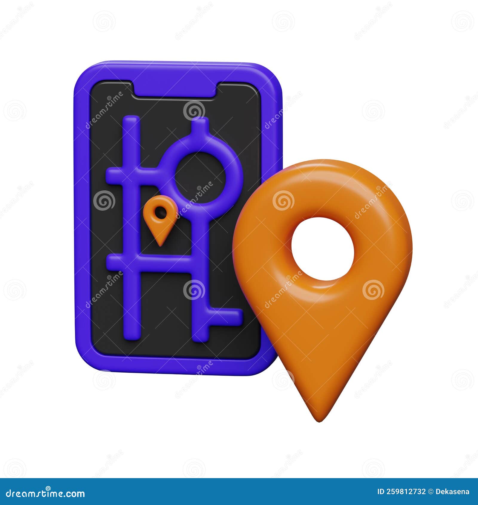 3d map and pin location stock illustration. Illustration of marketplace ...
