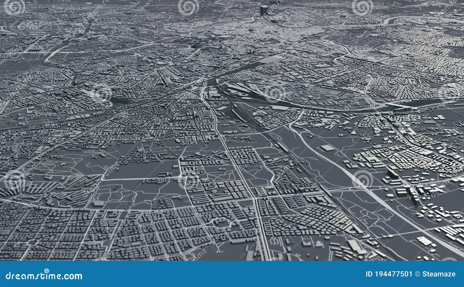 Rome city 3d map. stock illustration. Illustration of design - 194477501
