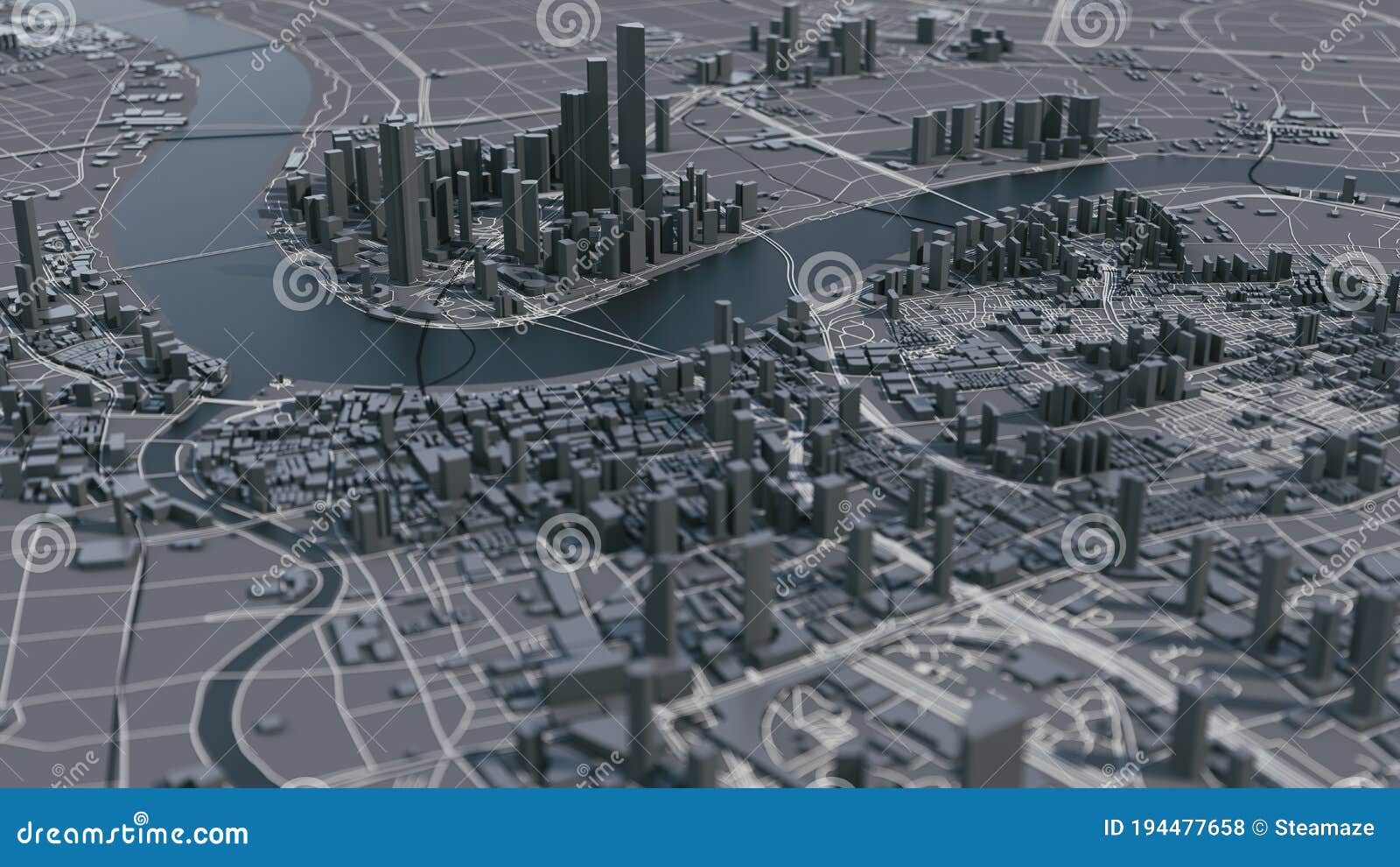 Shanghai 3d map. stock illustration. Illustration of metropolis - 194477658