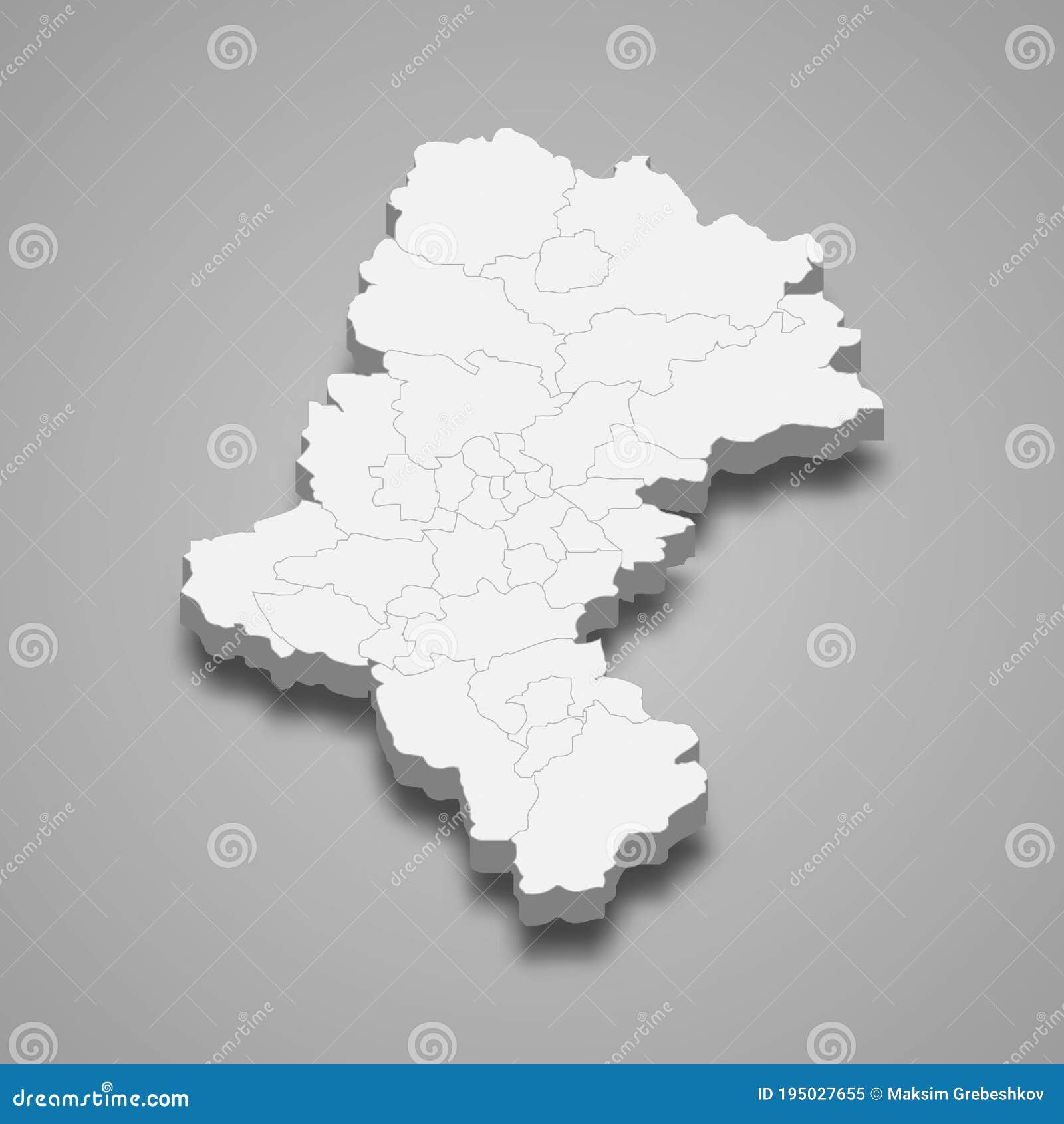 3d Map of Silesia Voivodeship is a Province of Poland Stock ...