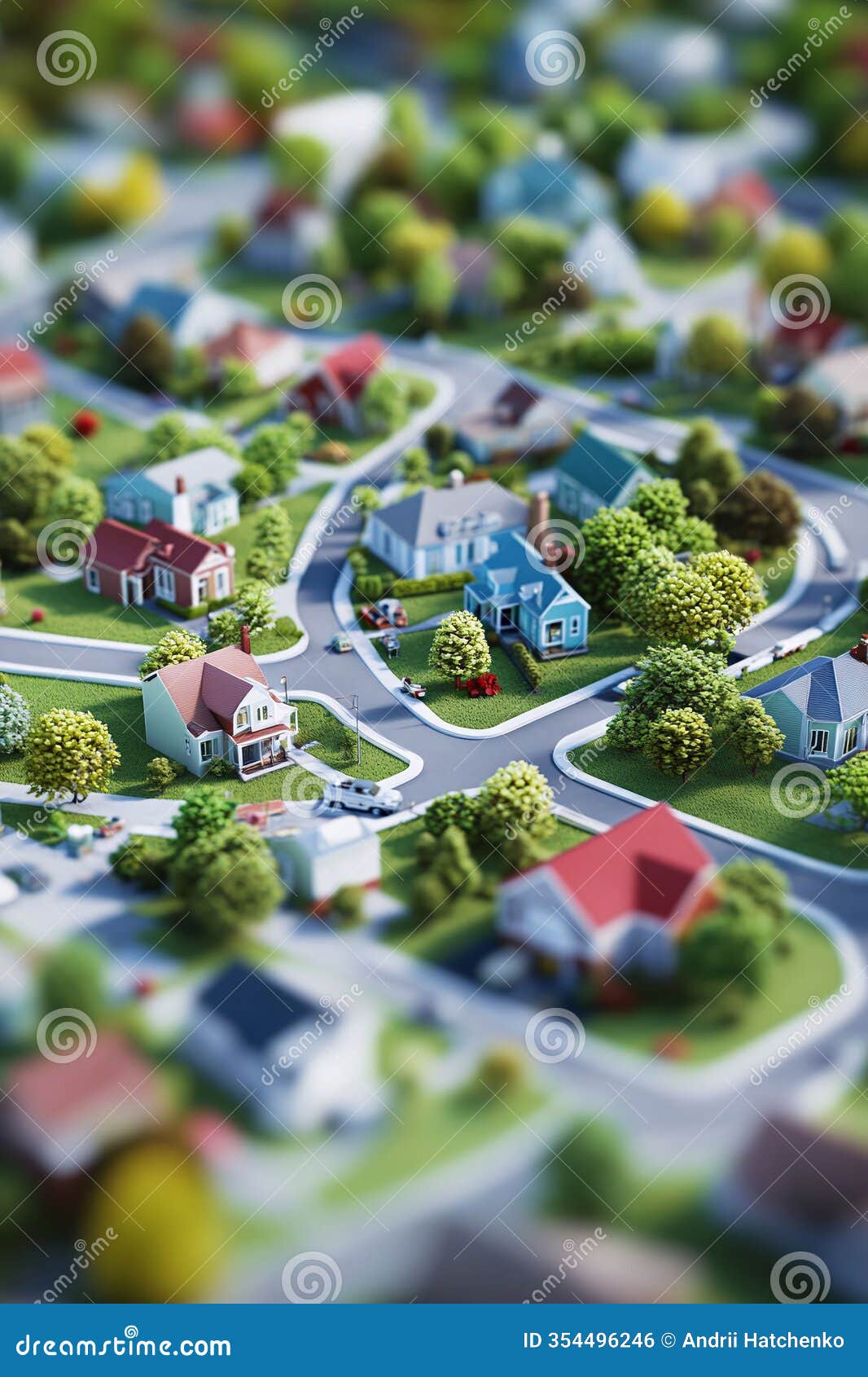 A 3D Map of a Suburban Area with Key Landmarks and Interactive GIS ...
