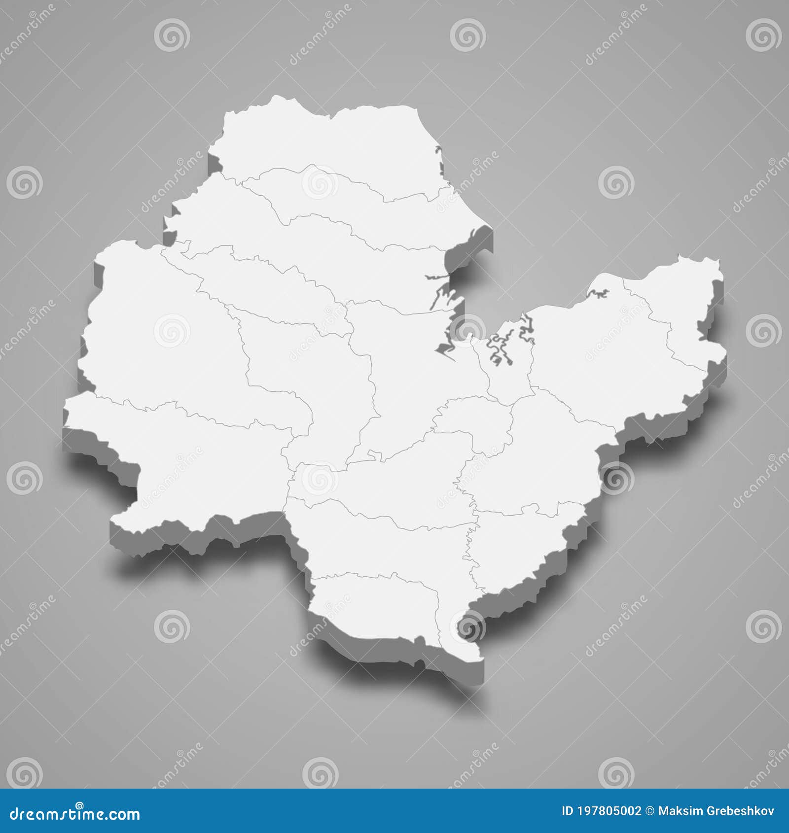 Surat District Gujarat State, Republic Of India Map Vector Illustration ...