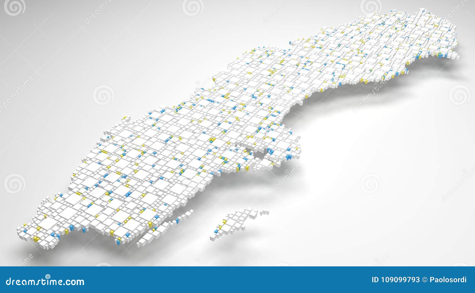 3D map of Sweden - Europe stock image. Image of background - 109099793