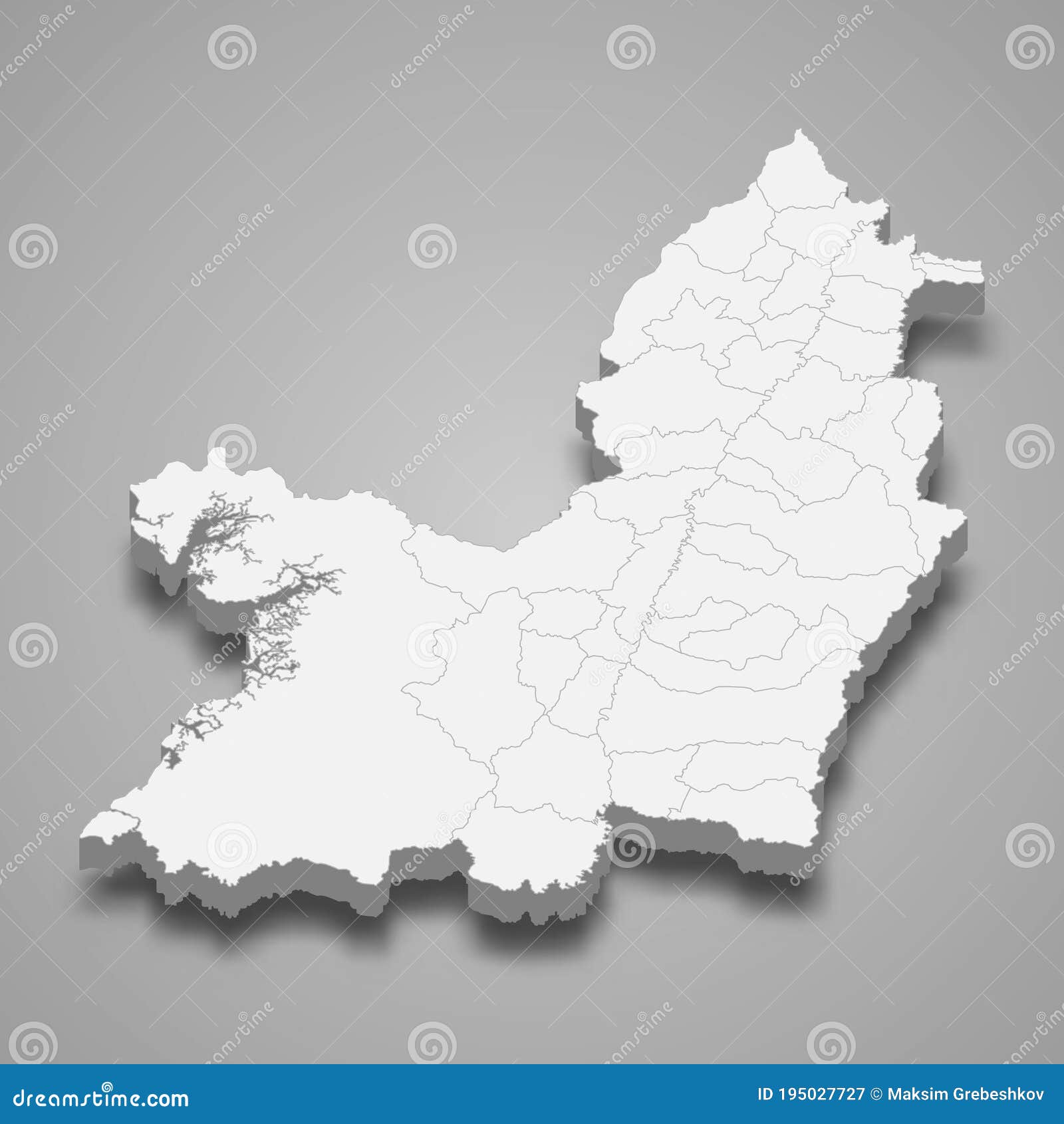 3d Map of Valle Del Cauca is a Department of Colombia Stock ...
