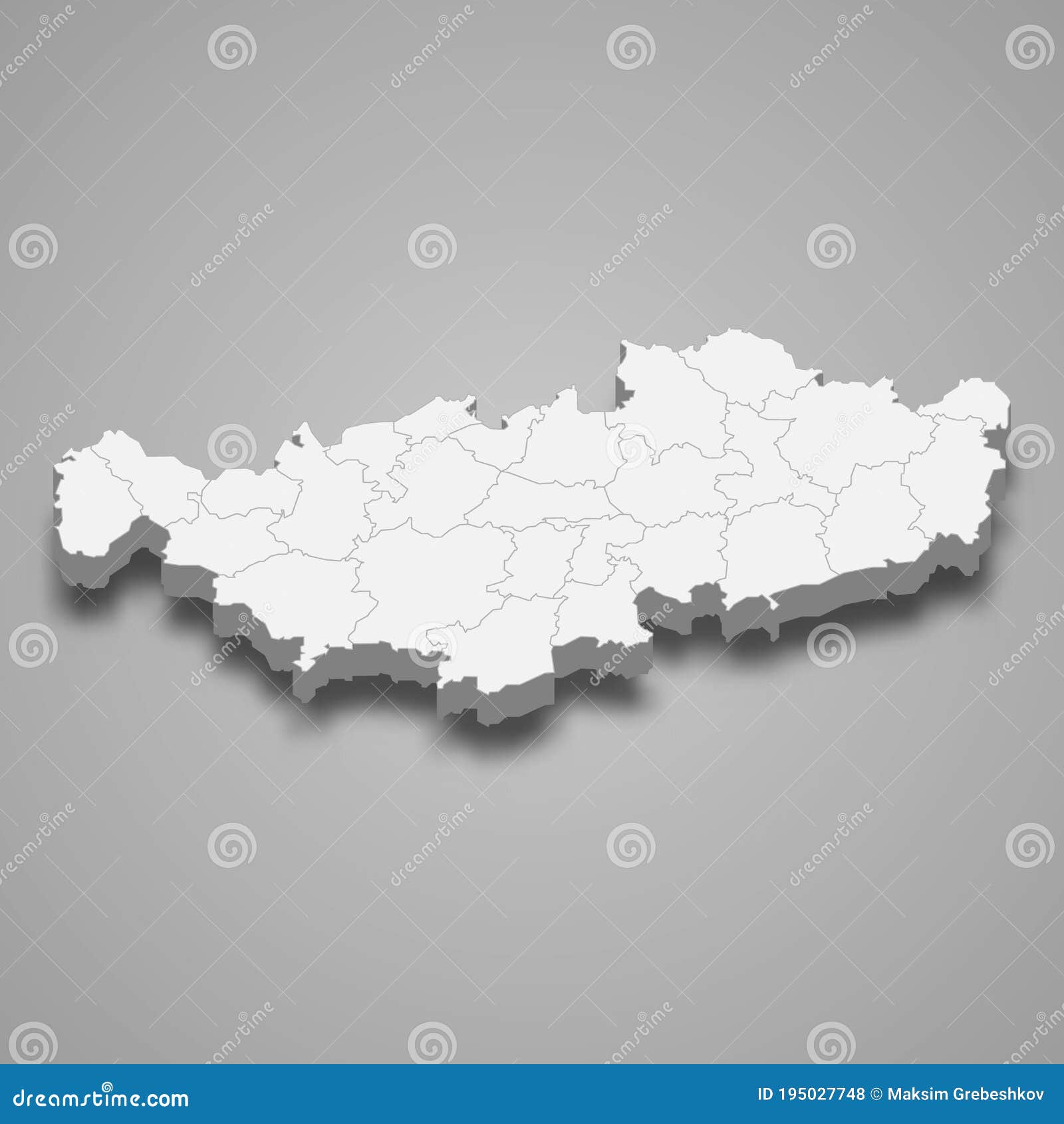 3d Map of Walloon Brabant is a Province of Belgium Stock Illustration ...