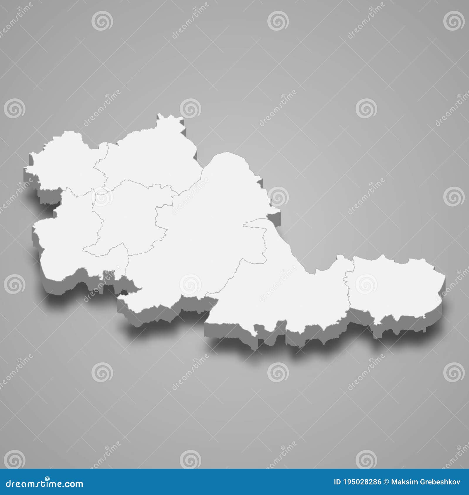 West Midlands England Administrative Map Set - Blank Outline Map ...