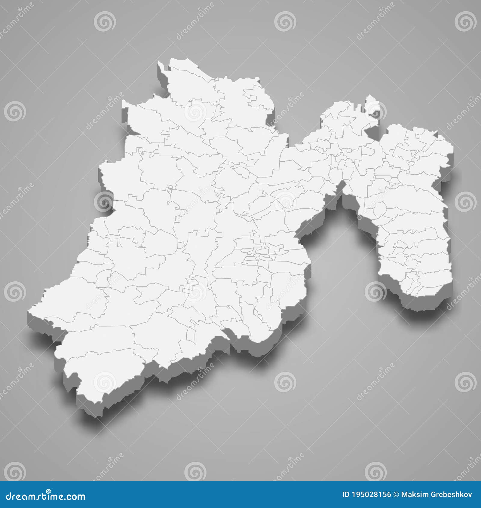 3 D Mapa De México Es Un Estado De México Stock de ilustración ...