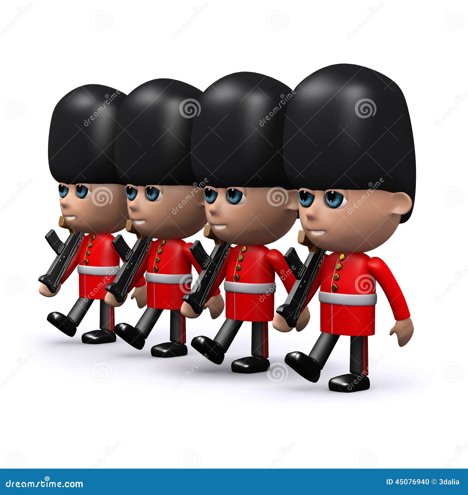 3d Marching Formation of Coldstream Guards Stock Illustration ...