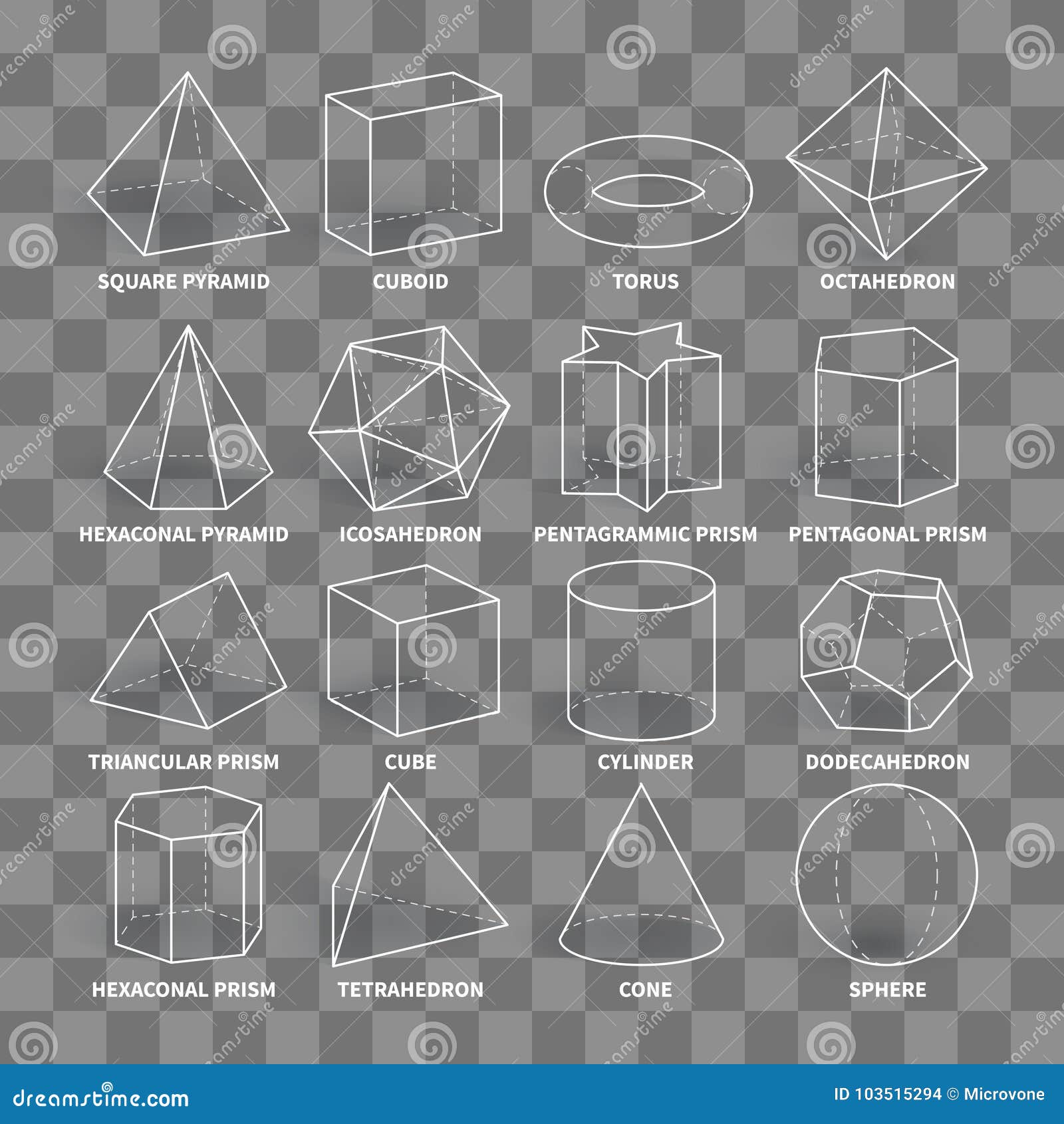 3d Math Geometric Outline Shapes Isolated on Transparent Background ... 3d Math Geometric Outline Shapes Isolated on Transparent Background ...
