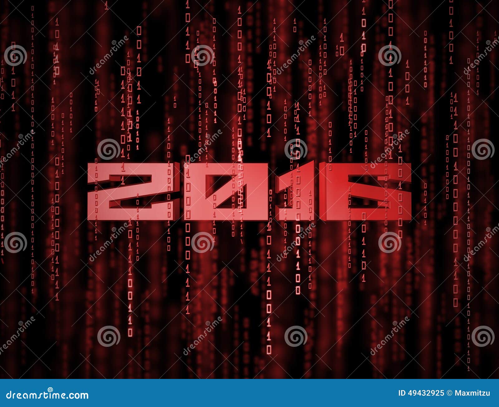 3D 2016 Matrix Background stock illustration. Illustration of element ...