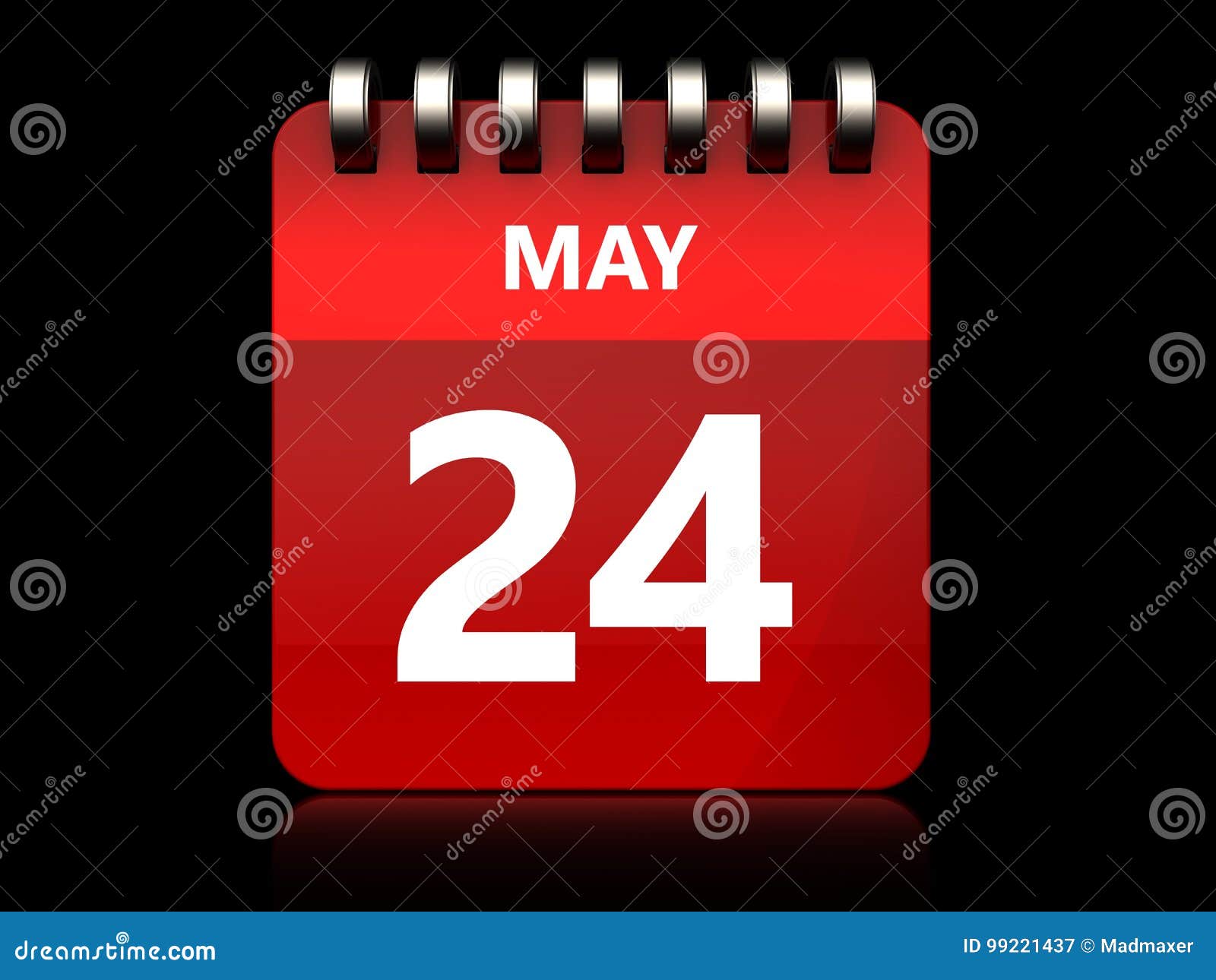 3d 24 may calendar stock illustration. Illustration of background ...