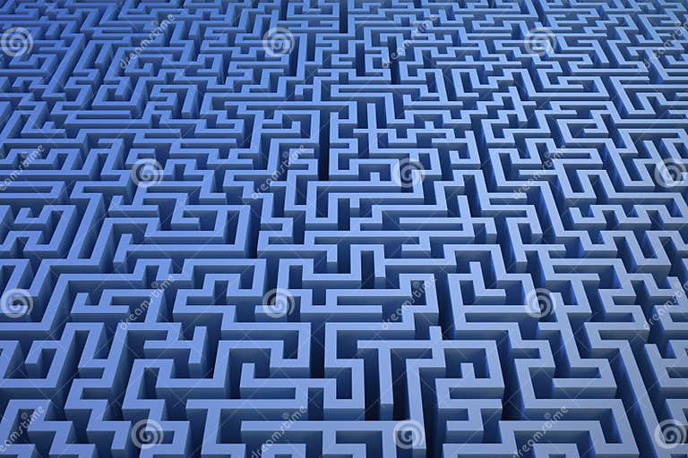 3D maze background stock illustration. Illustration of challenge - 49131552
